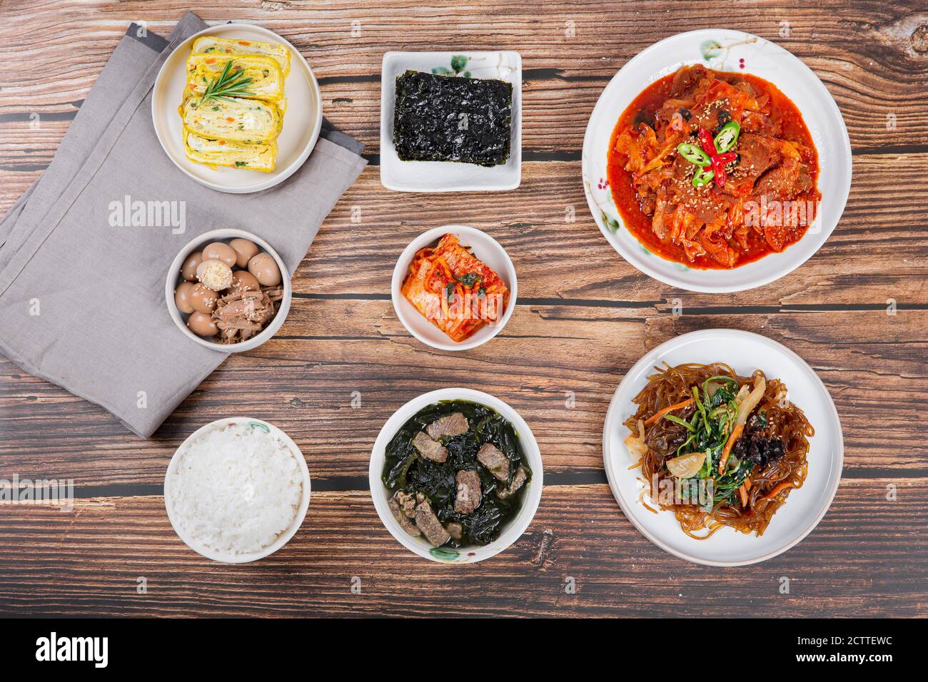 Delicious Korean food, a collection of various Korean dishes 293 Stock ...