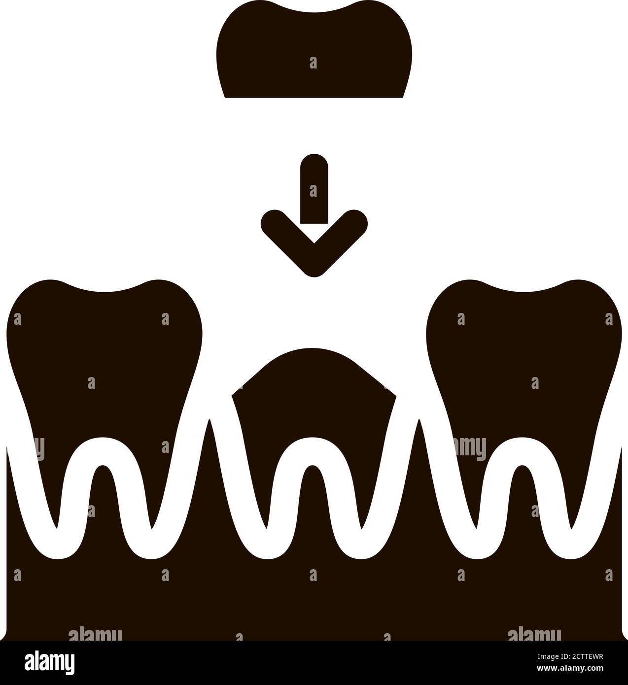 Stomatology Tooth Crown Vector Sign Icon Stock Vector Image & Art - Alamy
