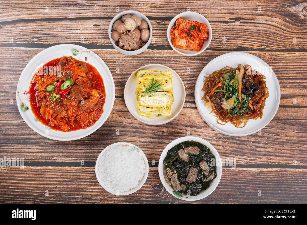 Delicious Korean food, a collection of various Korean dishes 295 Stock ...