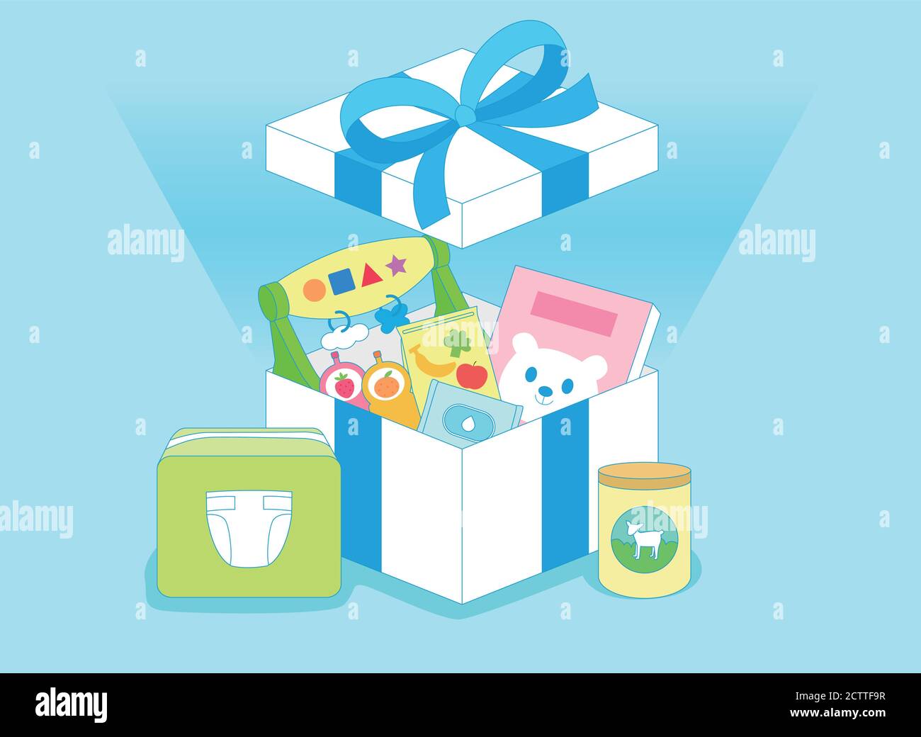 Open gift box concept, Colorful presents illustration 003 Stock Vector ...