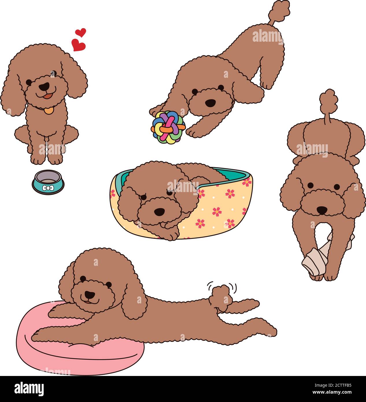 Set of simple cute animal emoticons with different emotions 001 Stock ...