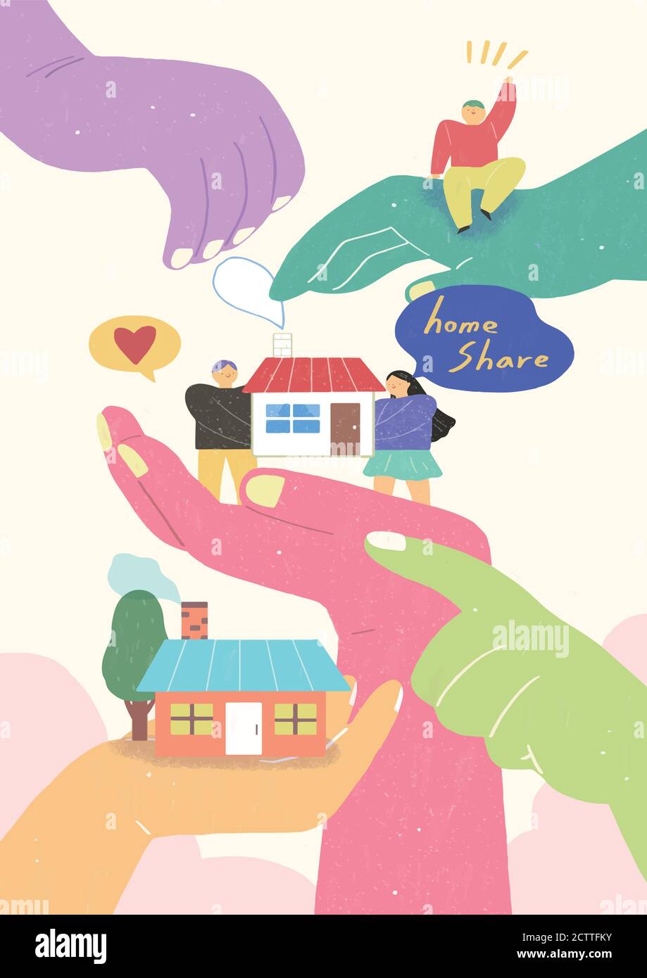 Sharing economy and smart consumption concept illustration 001 Stock ... Sharing economy and smart consumption concept illustration 001 Stock ...