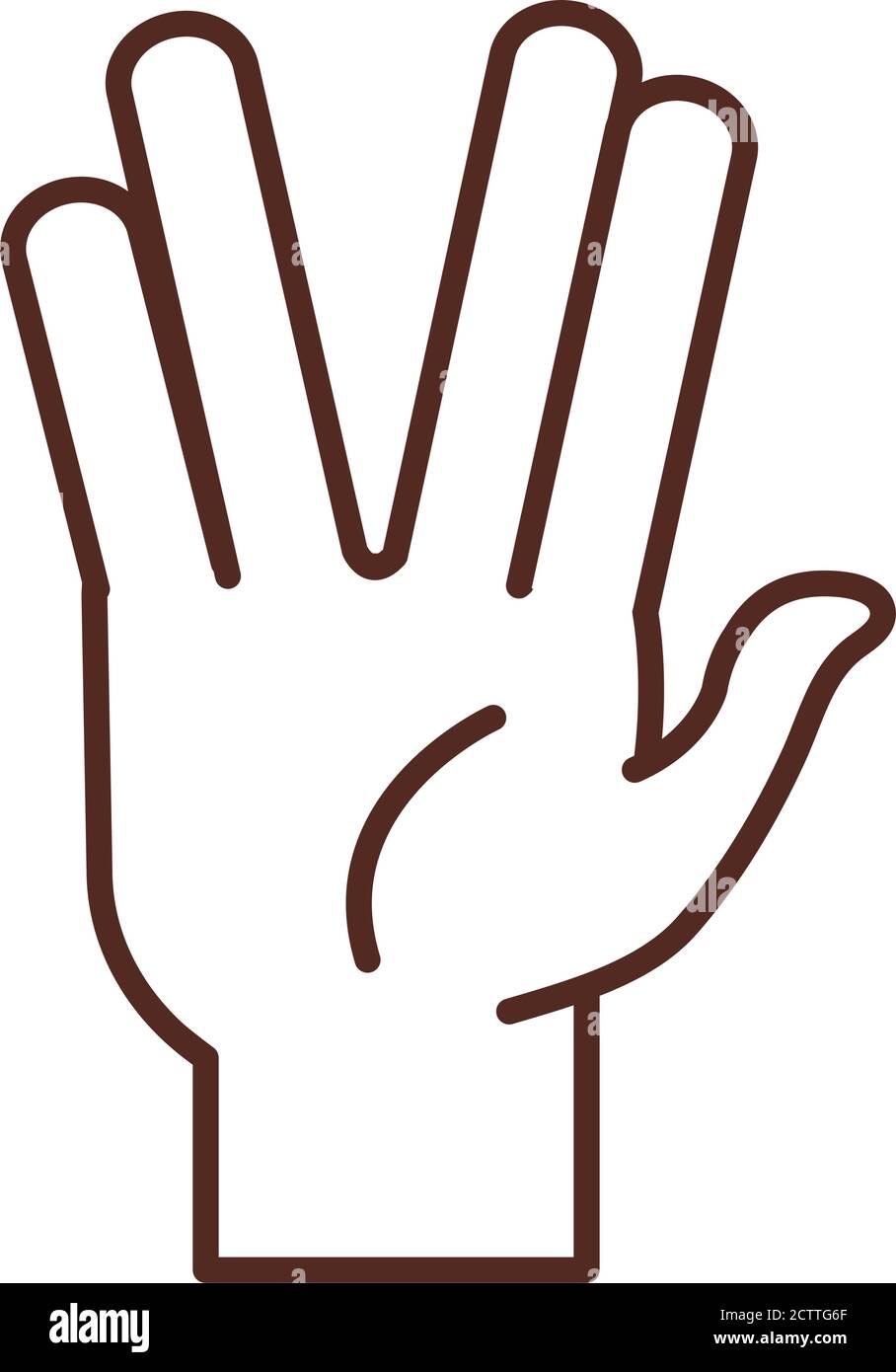 Vulcan hand salute Cut Out Stock Images & Pictures - Alamy