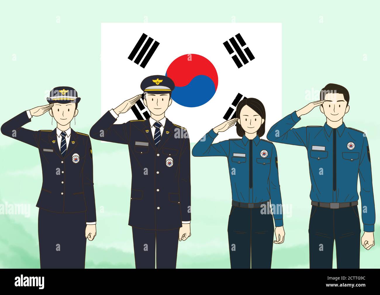 Korean national police Stock Vector Images - Alamy