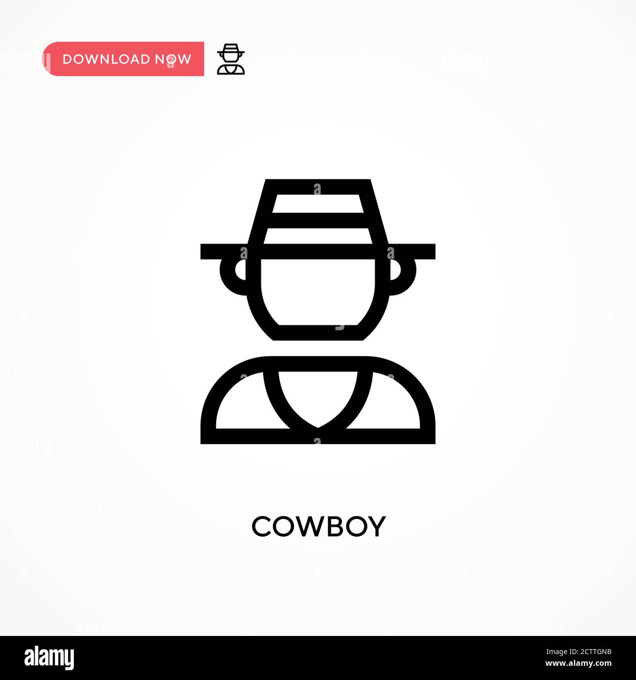 Cowboy vector icon. . Modern, simple flat vector illustration for web ...