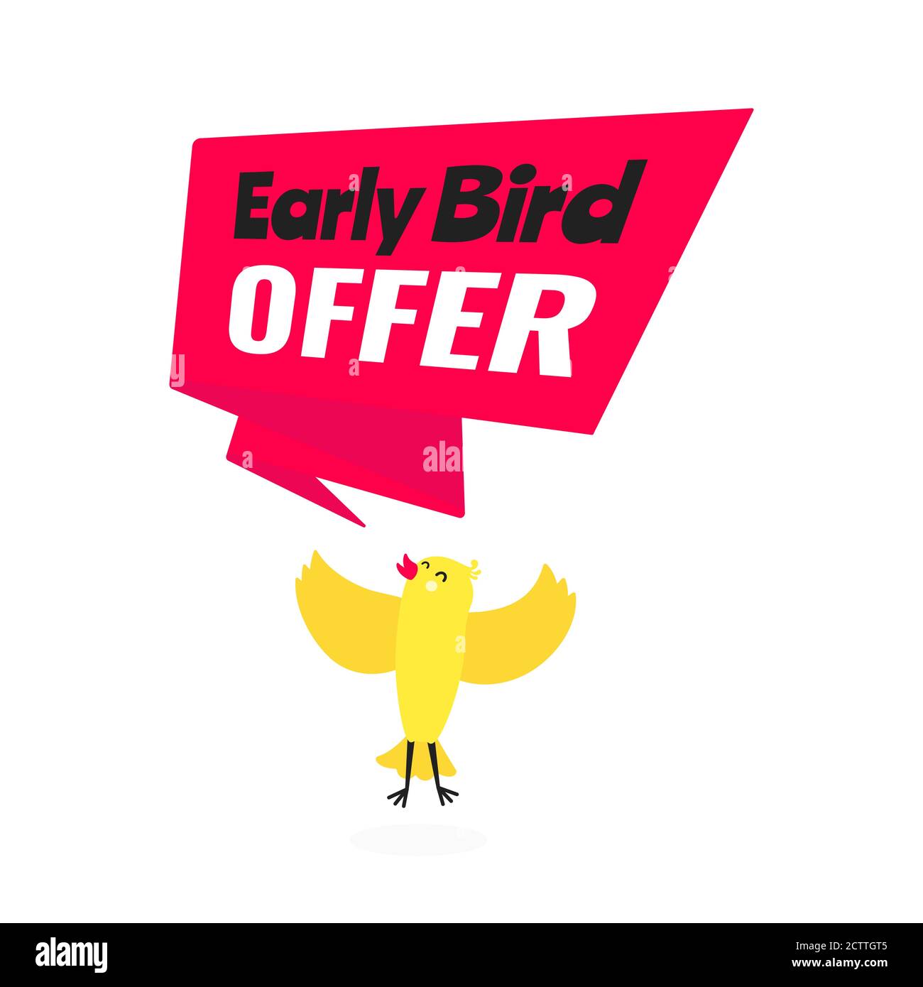 Early bird special offer discount sale event banner flat style design ...