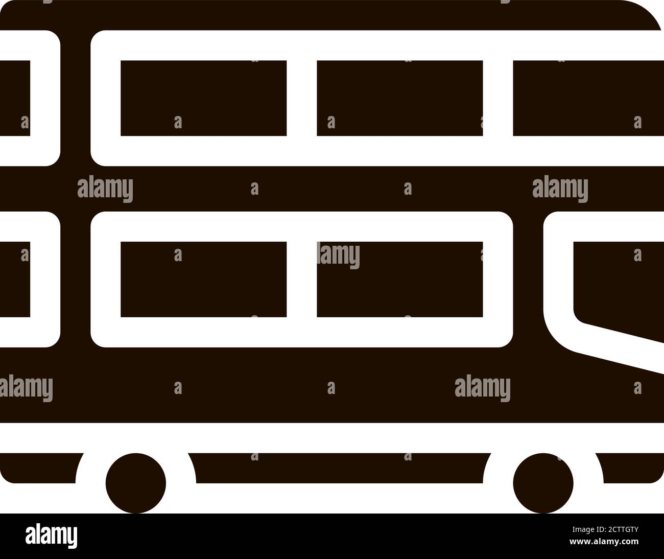 Public Transport Double-decker Bus glyph icon Stock Vector Image & Art ...