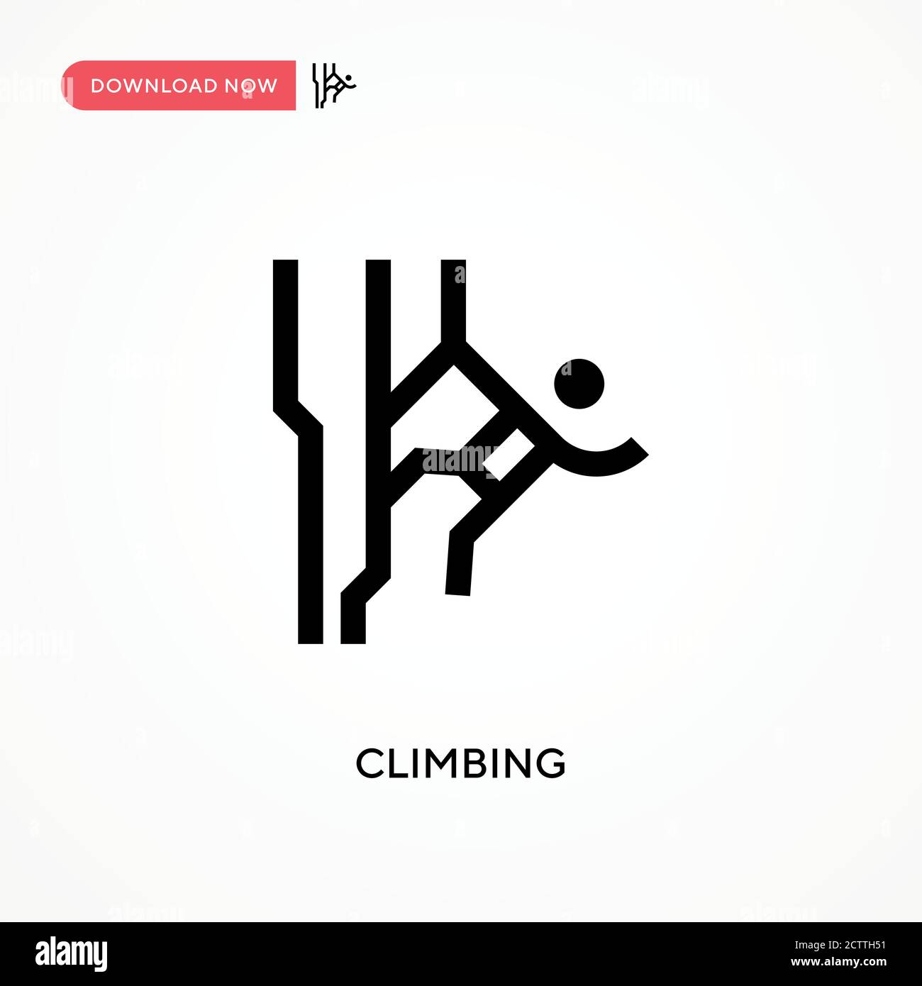 Climbing vector icon. . Modern, simple flat vector illustration for web ...