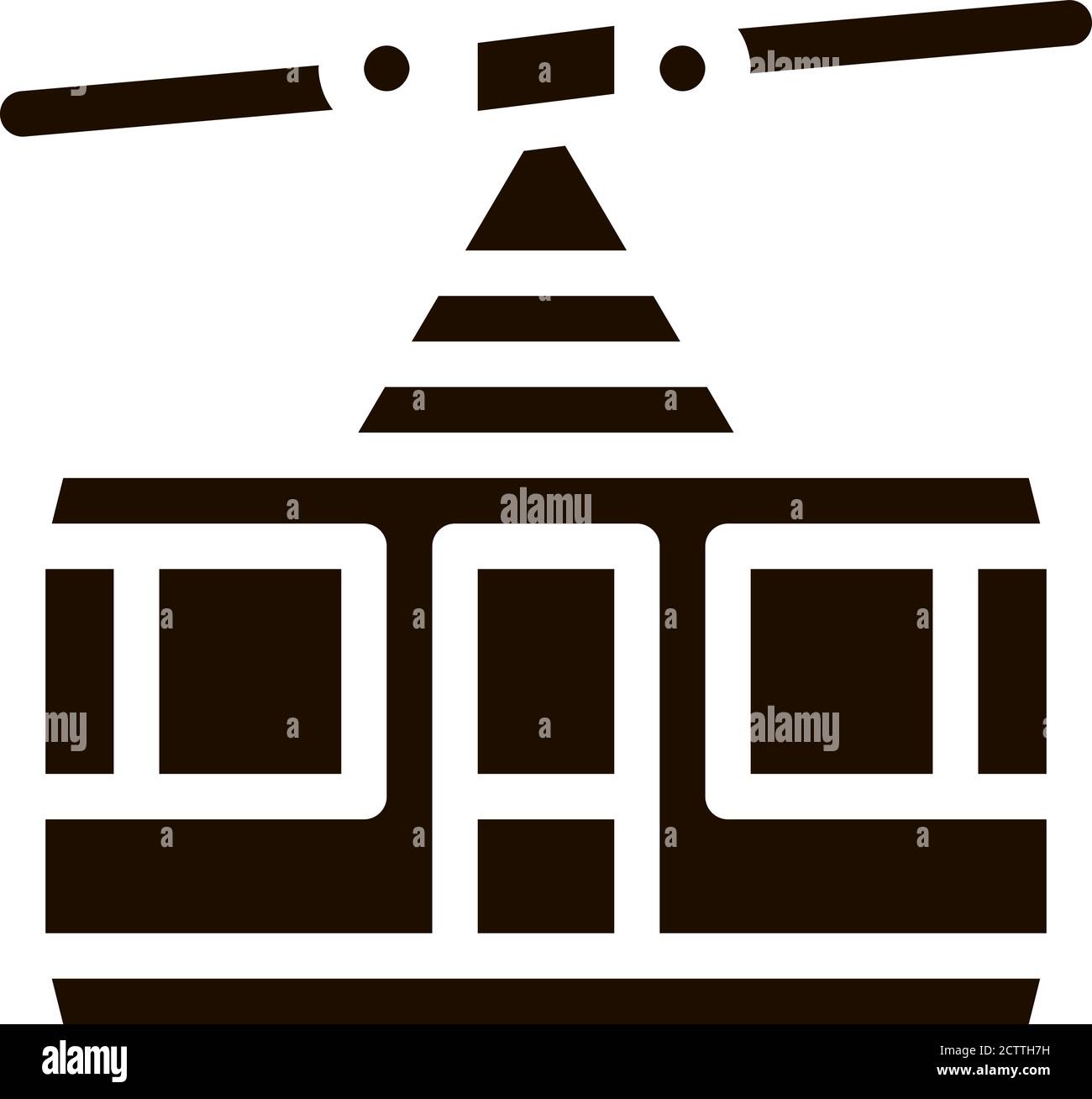 Public Transport Aerial Lift Vector Icon Stock Vector Image & Art - Alamy