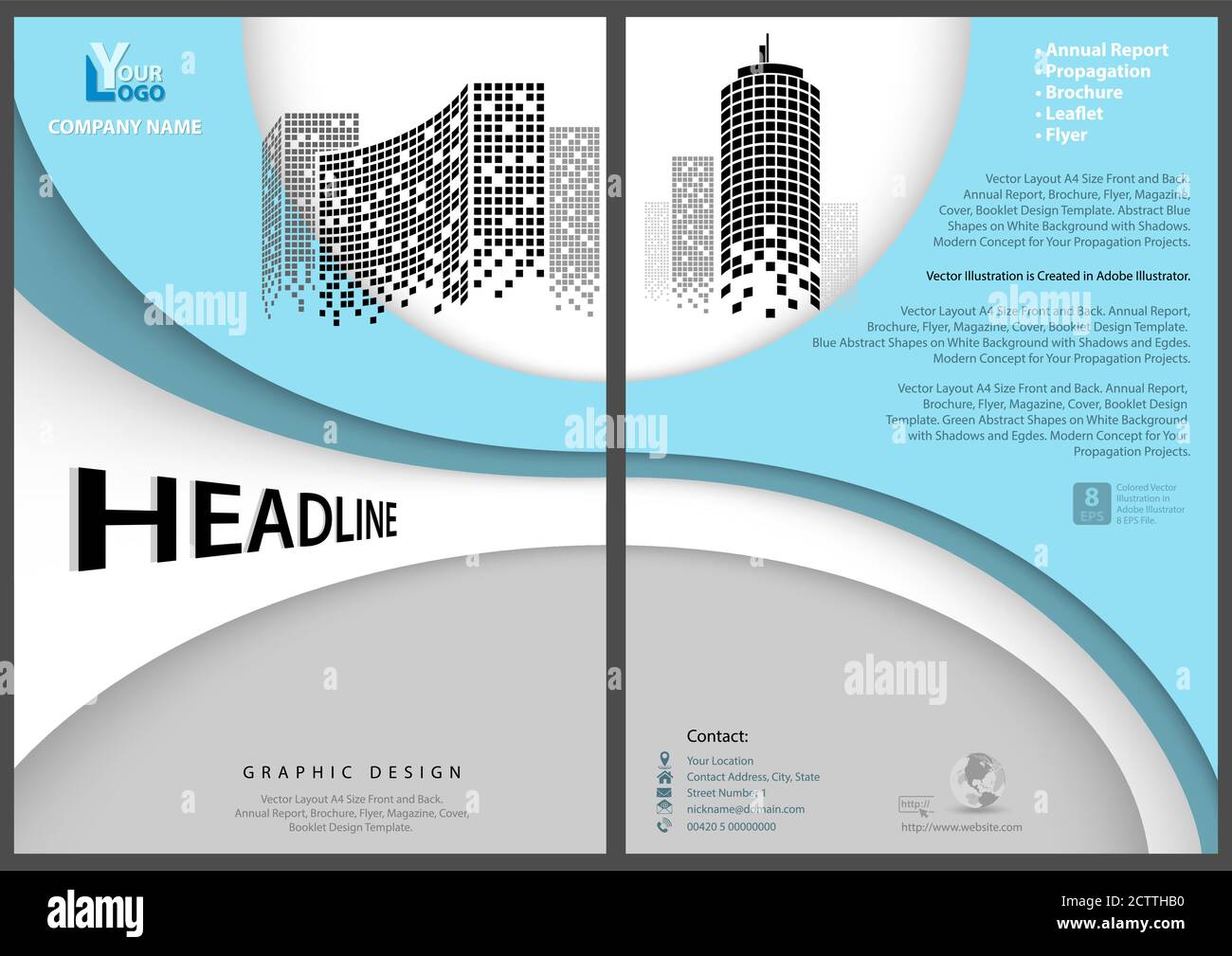 Flyer Template with Curved Shapes Stock Vector Image & Art - Alamy