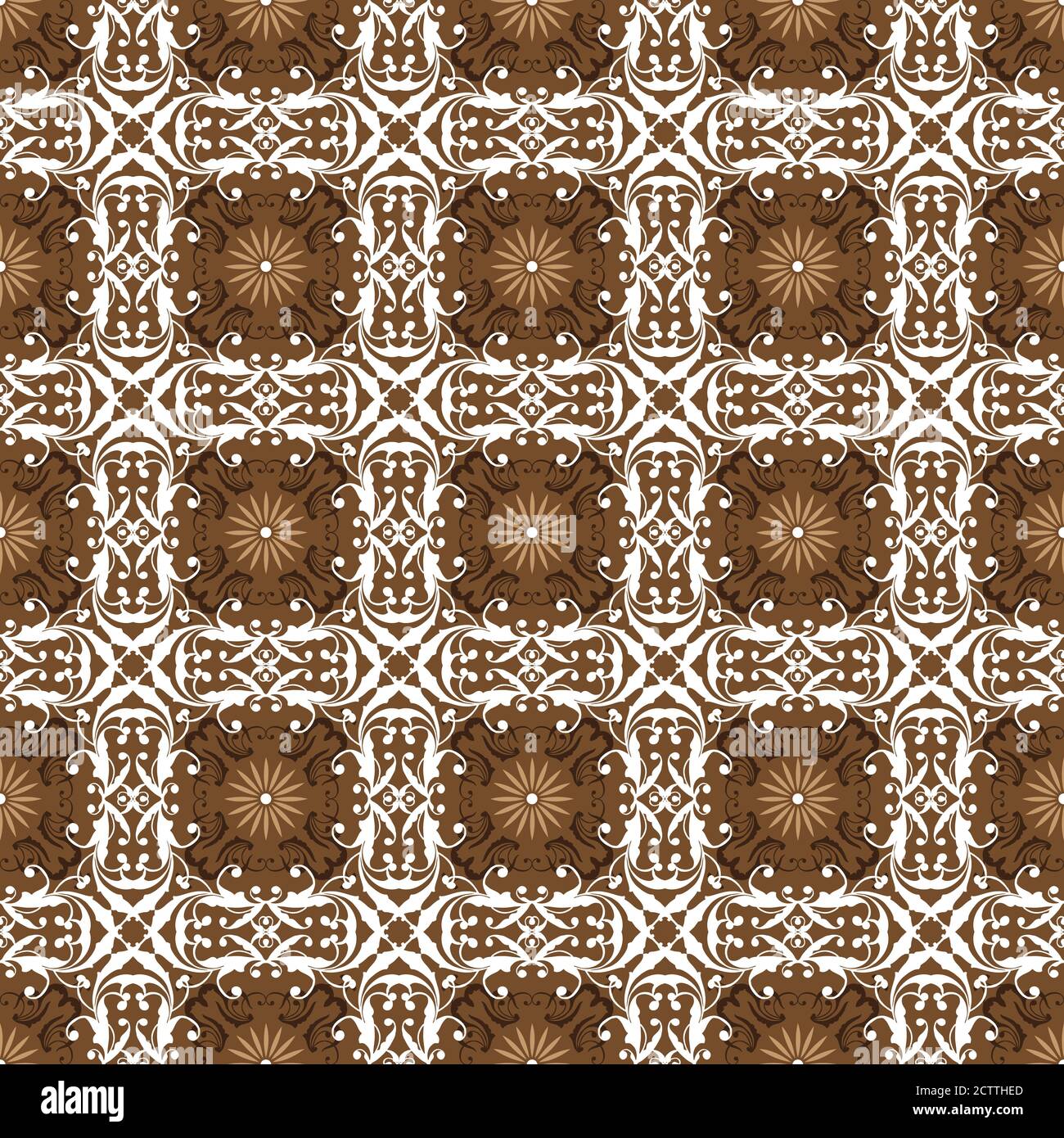 Unique motifs design on Bantul batik with simple white brown color ...