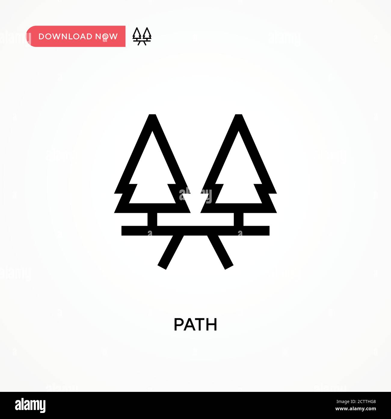 Path vector icon. . Modern, simple flat vector illustration for web ...