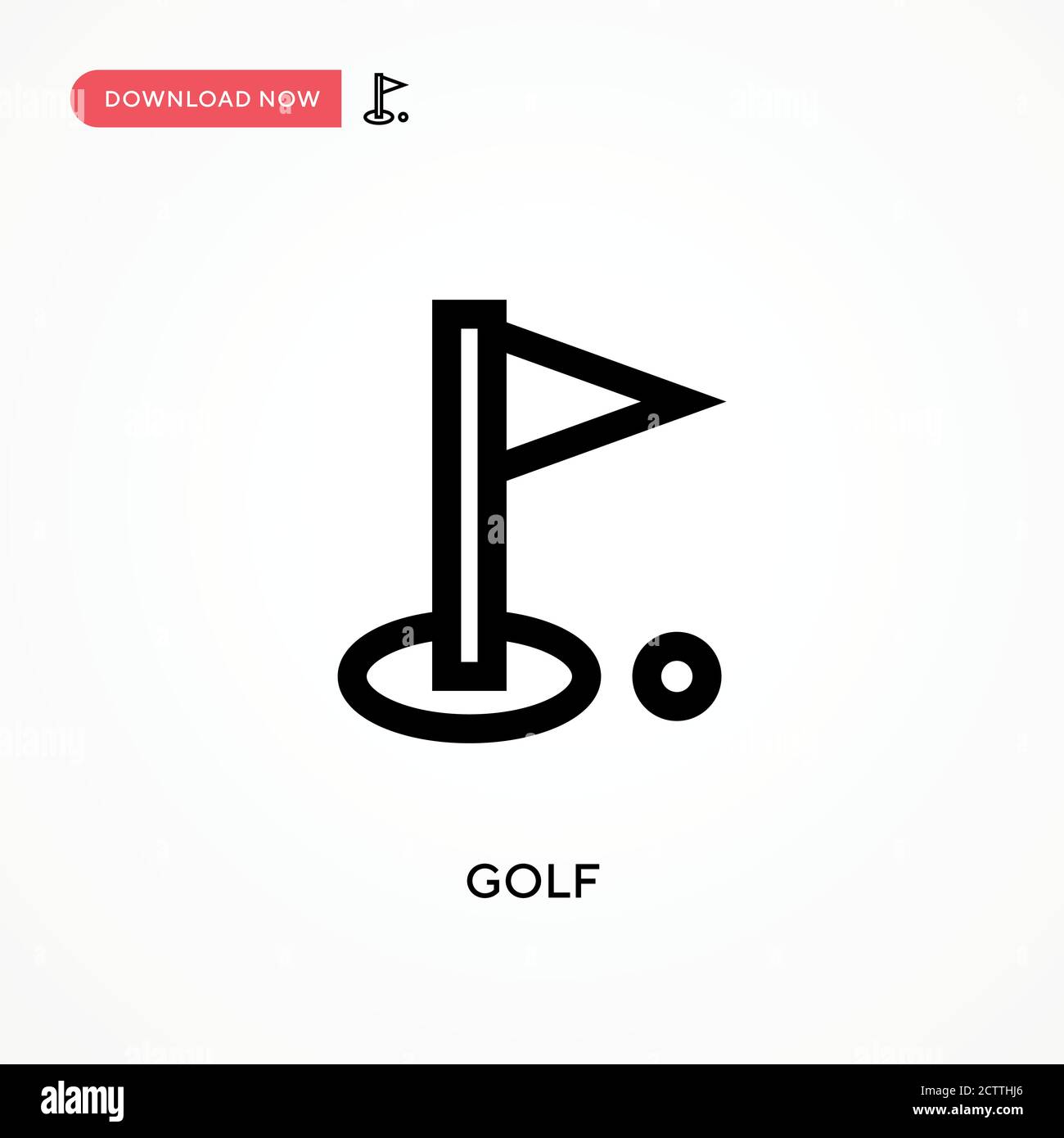 Golf vector icon. . Modern, simple flat vector illustration for web ...
