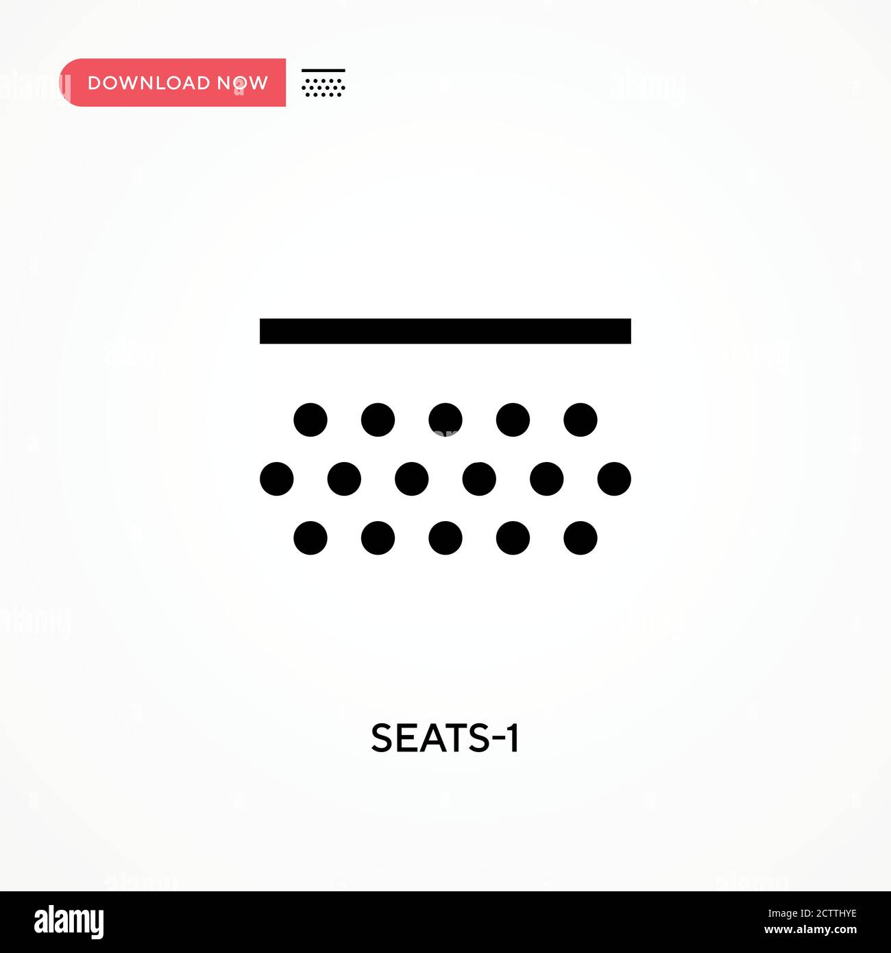 Seats-1 vector icon. . Modern, simple flat vector illustration for web ...