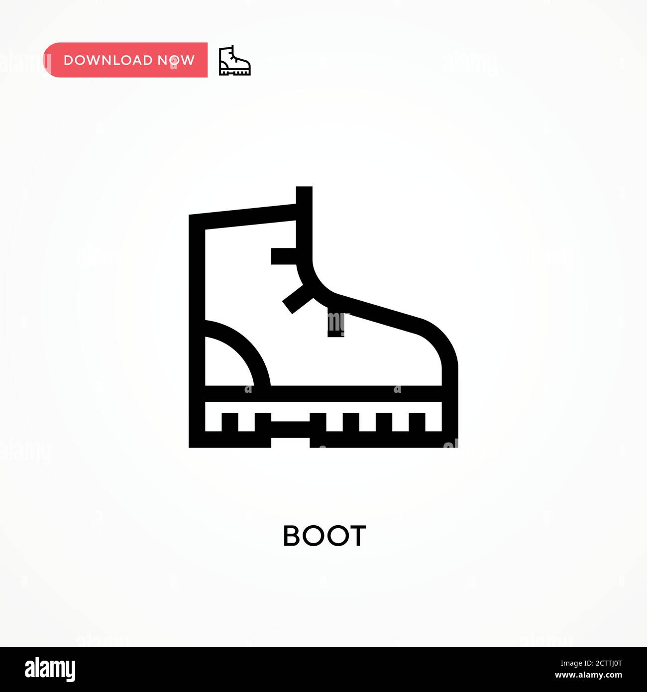 Black boot with red sole Stock Vector Images - Alamy