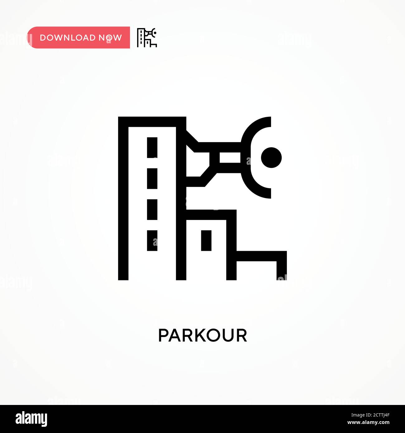 Parkour vector icon. . Modern, simple flat vector illustration for web ...