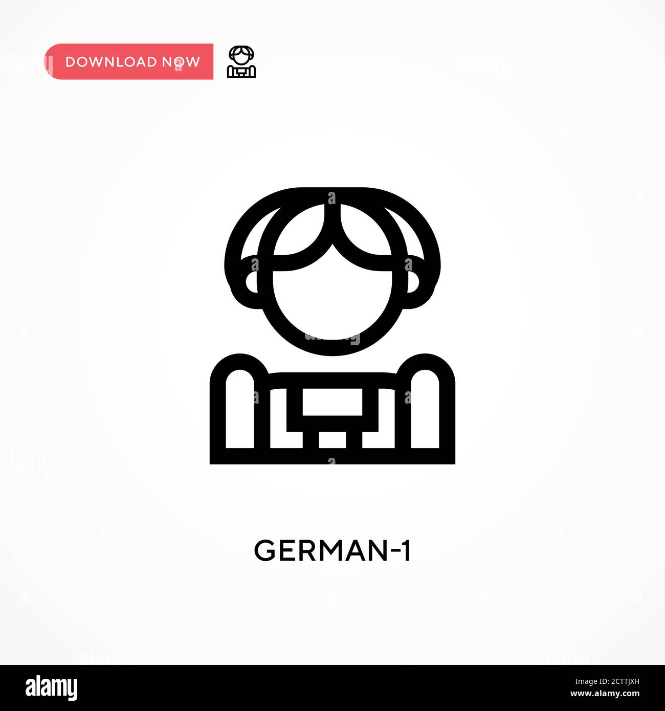 German-1 vector icon. . Modern, simple flat vector illustration for web ...
