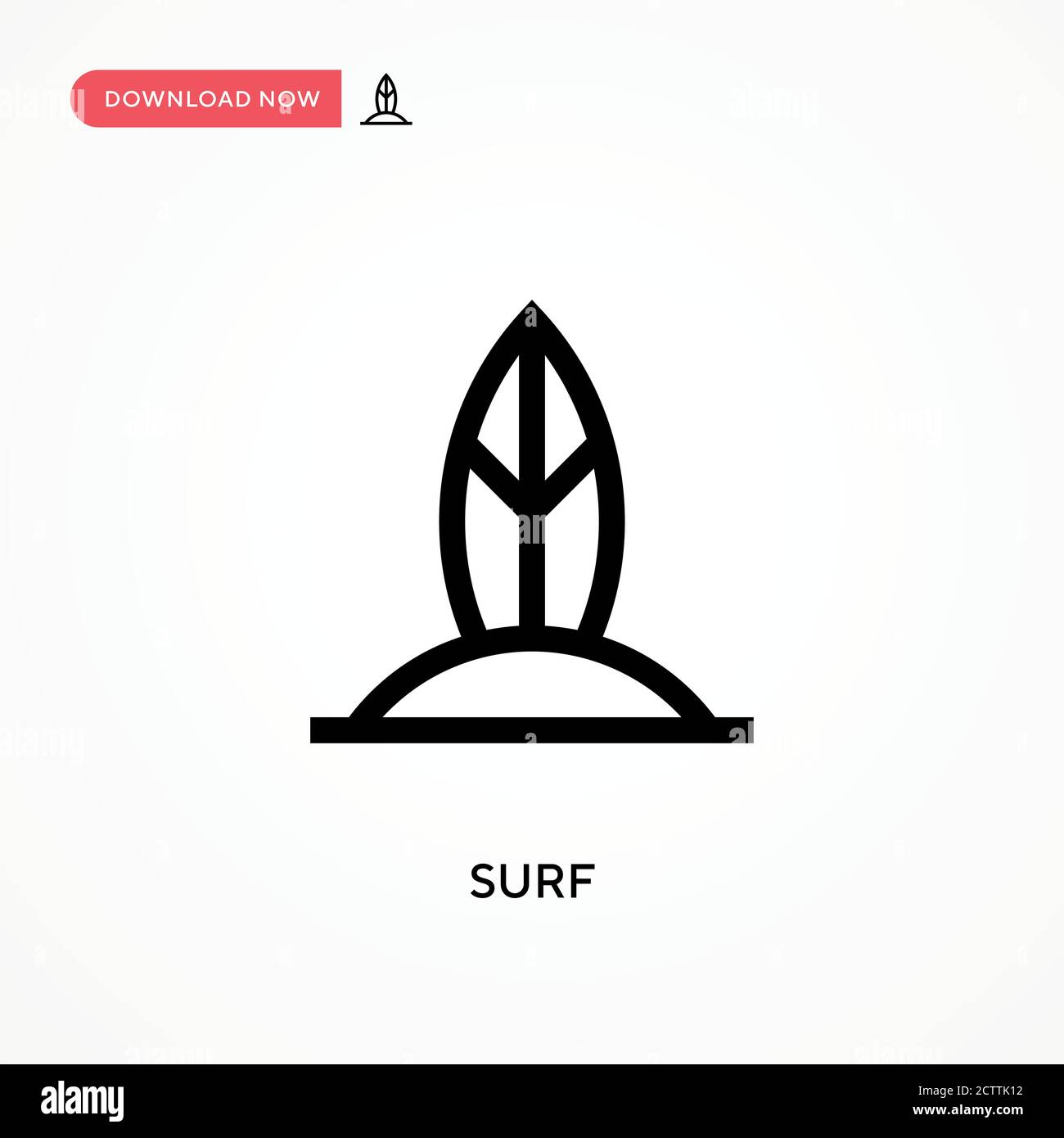 Surf vector icon. . Modern, simple flat vector illustration for web ...