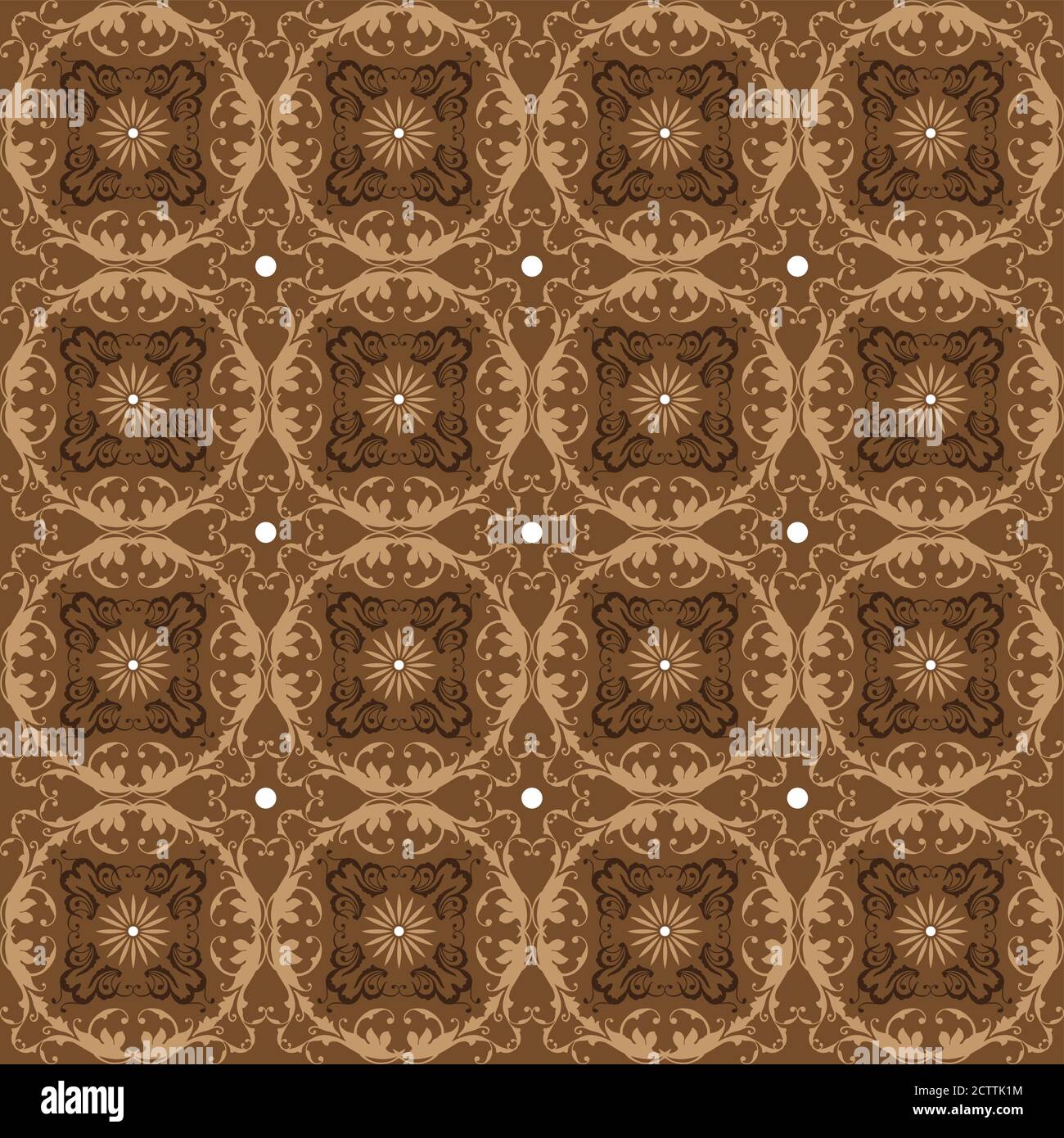 Simple circle motifs on Javanese batik with smooth brown color design ...