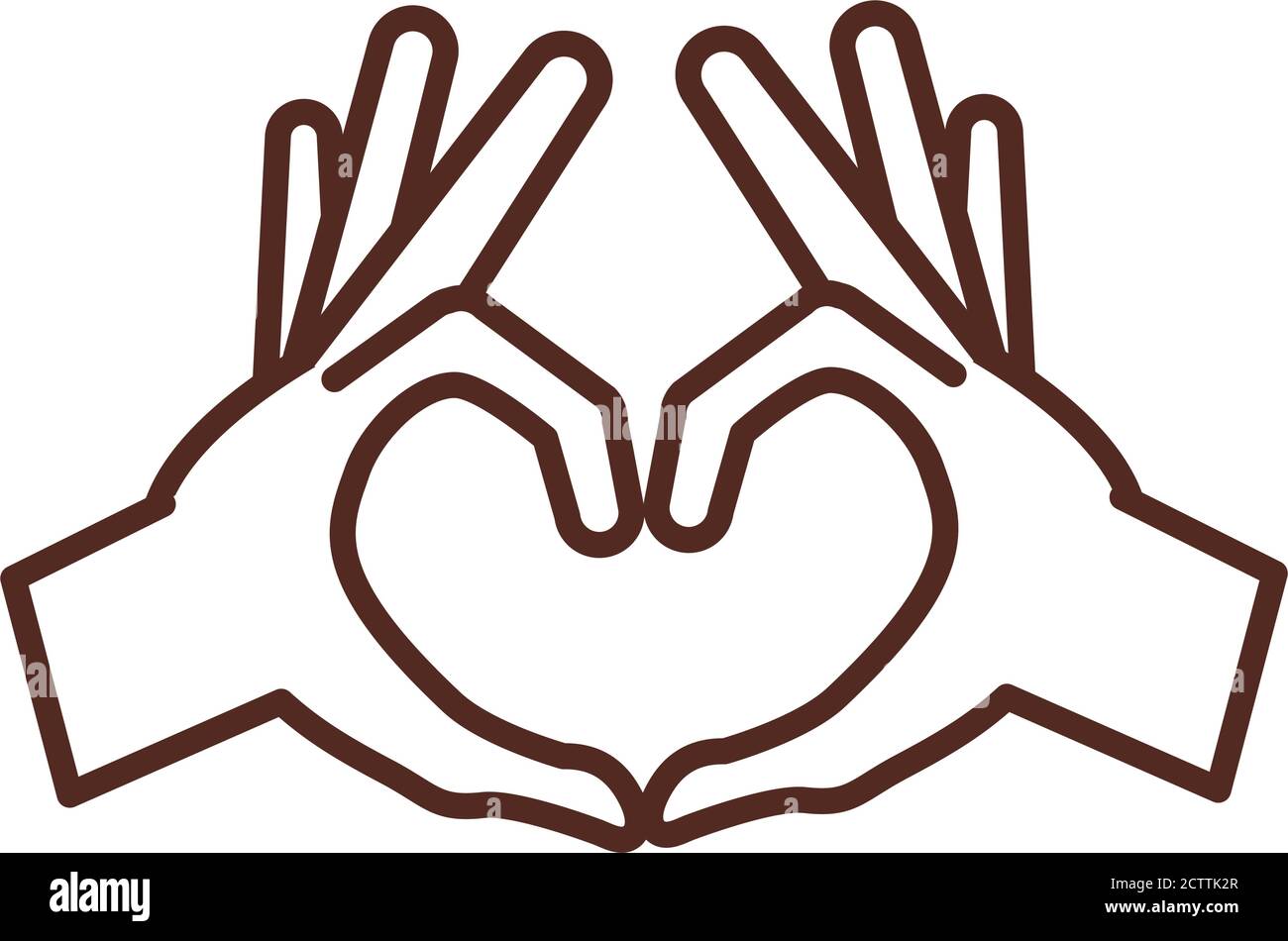 Sign language hands love Stock Vector Images - Alamy