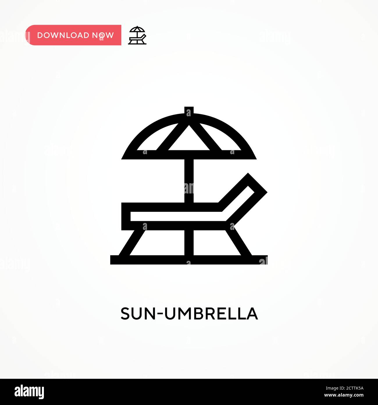 Sun-umbrella vector icon. . Modern, simple flat vector illustration for ...