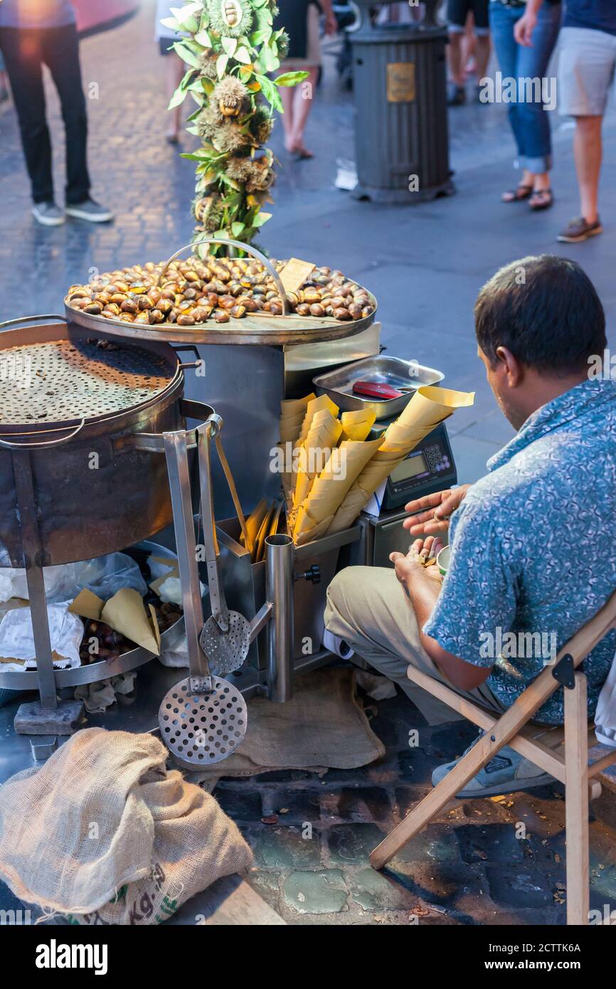 Chestnuts roasting machine hi-res stock photography and images - Alamy