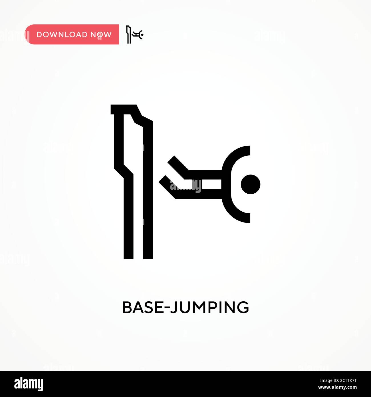 Base-jumping vector icon. . Modern, simple flat vector illustration for ...
