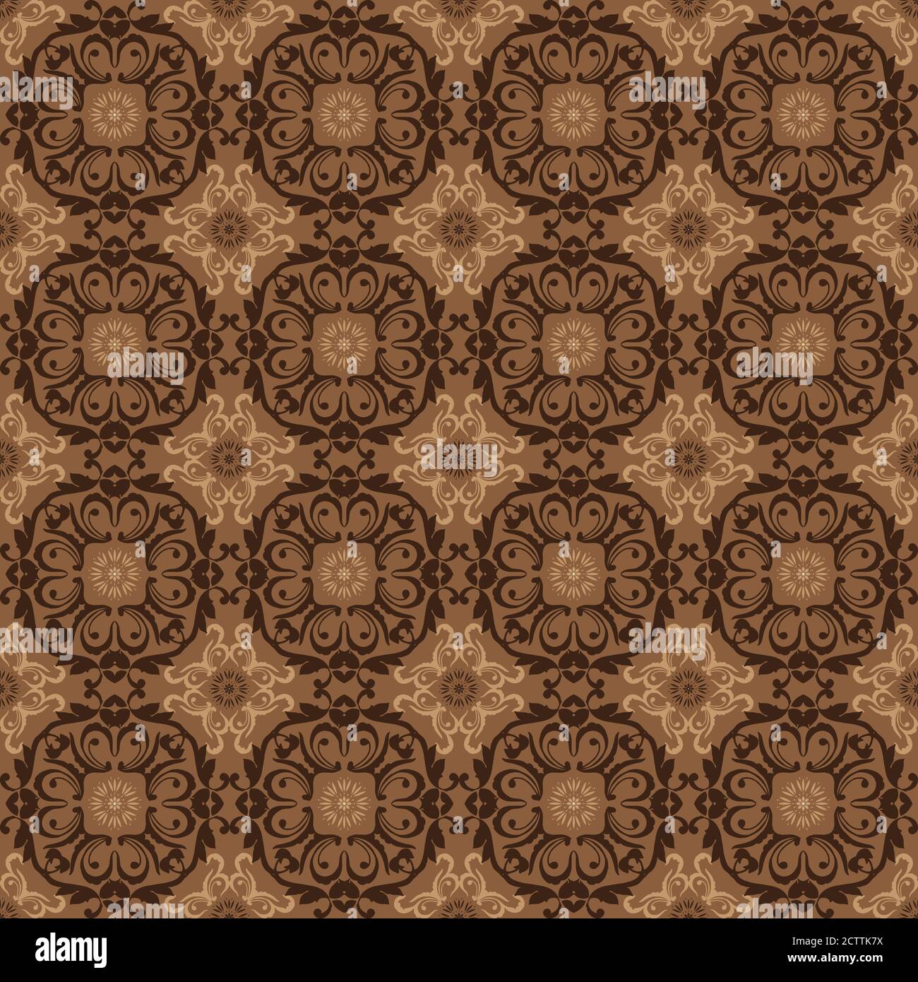 Unique circle motifs design on Indonesia batik with smooth dark brown ...