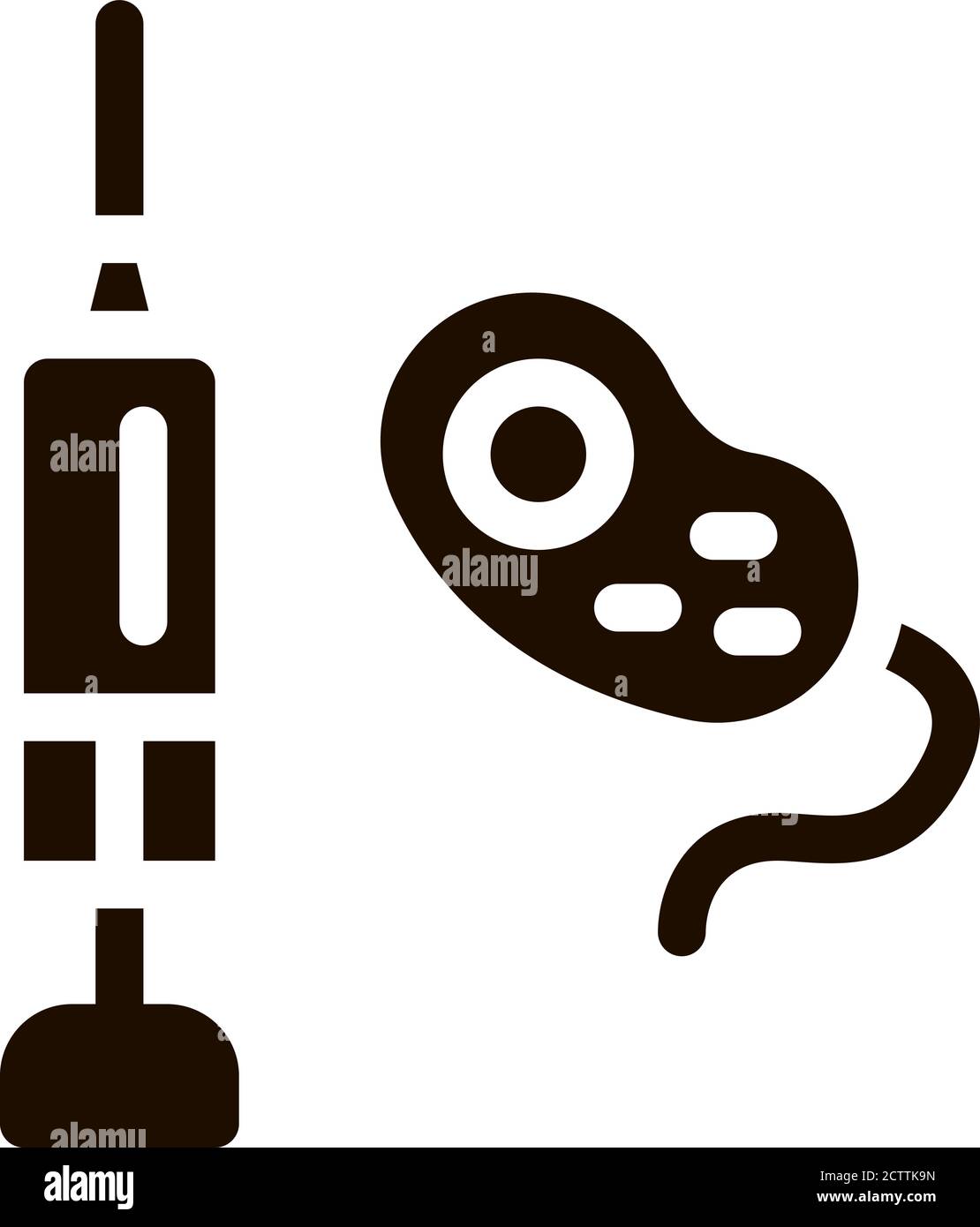 Injection And Bacterium Vector Sign Icon Stock Vector Image & Art - Alamy
