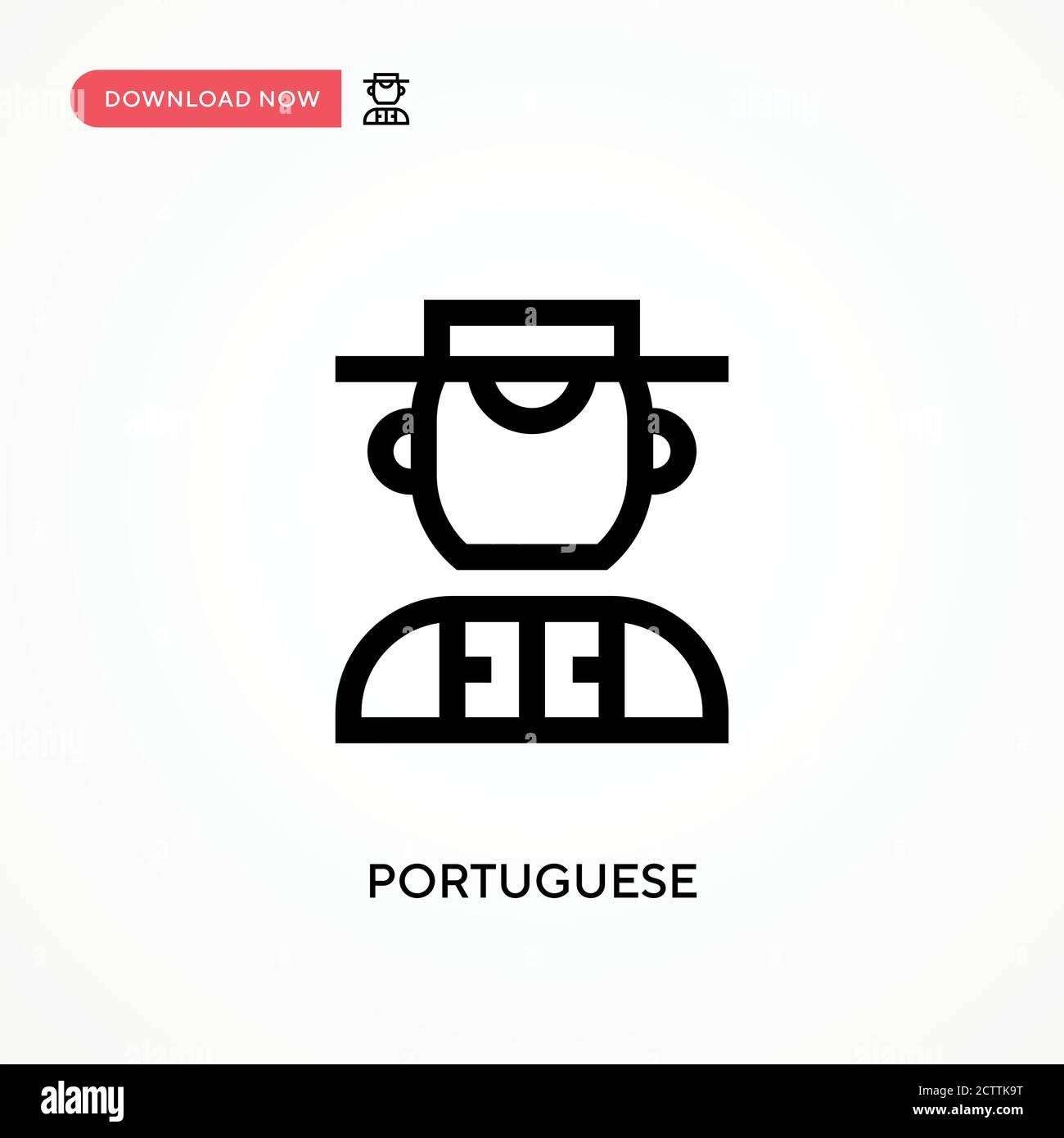 Portuguese vector icon. . Modern, simple flat vector illustration for ...