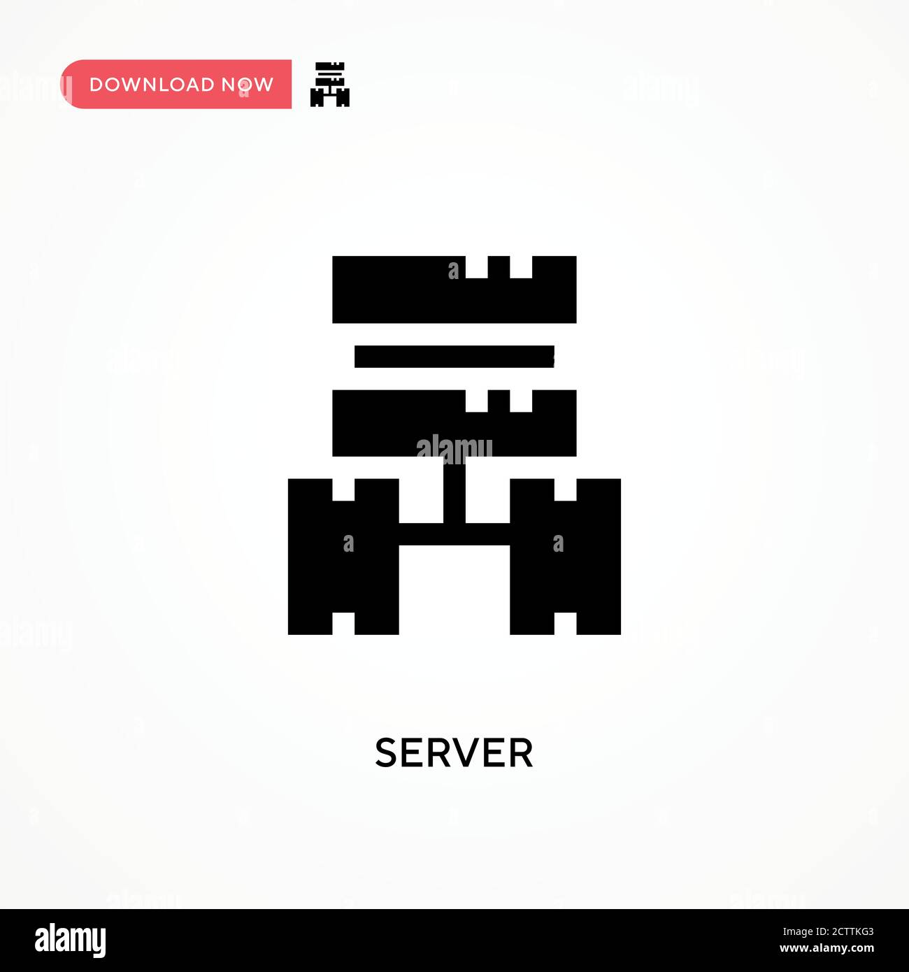 Server vector icon. . Modern, simple flat vector illustration for web ...