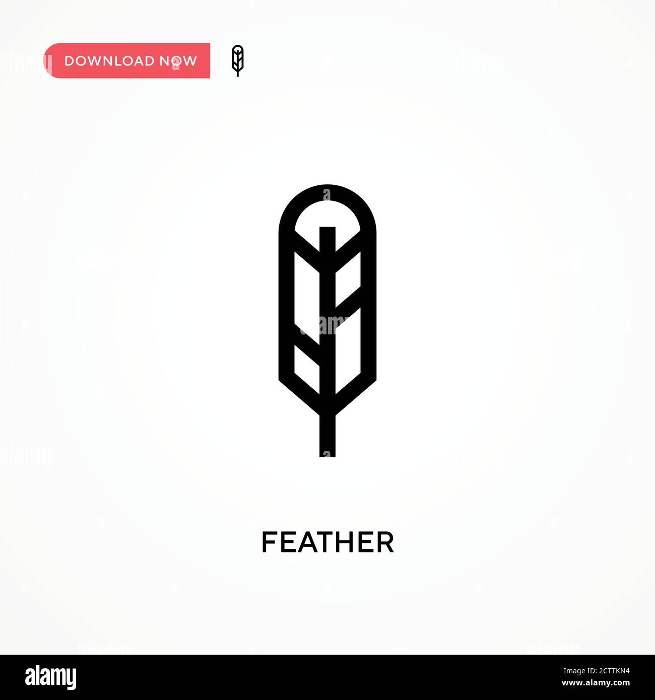Feather vector icon. . Modern, simple flat vector illustration for web ...