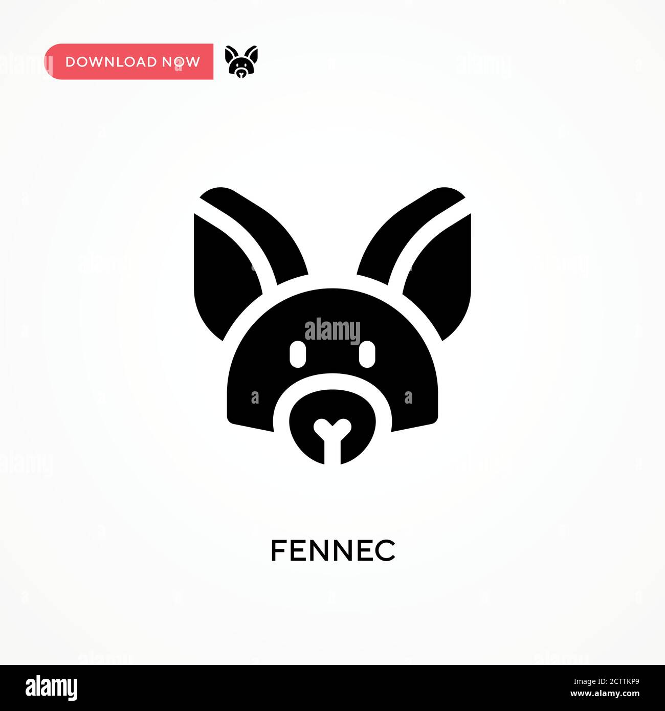 Fennec vector icon. . Modern, simple flat vector illustration for web ...