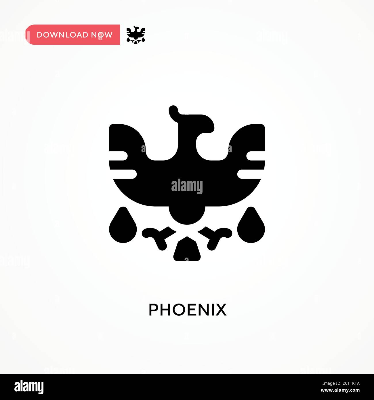 Phoenix vector icon. . Modern, simple flat vector illustration for web ...
