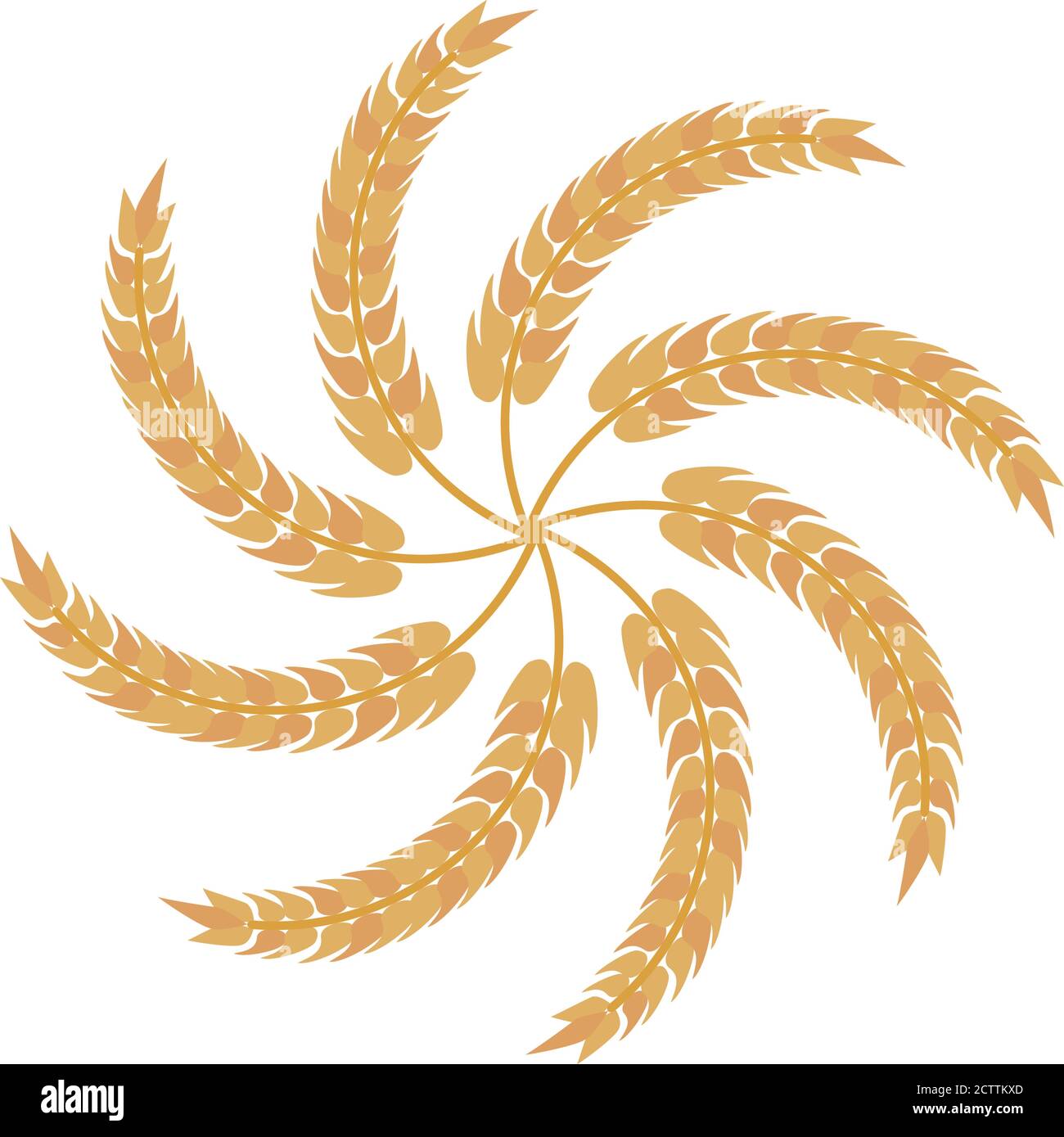 Spikes of rice Stock Vector Images - Alamy