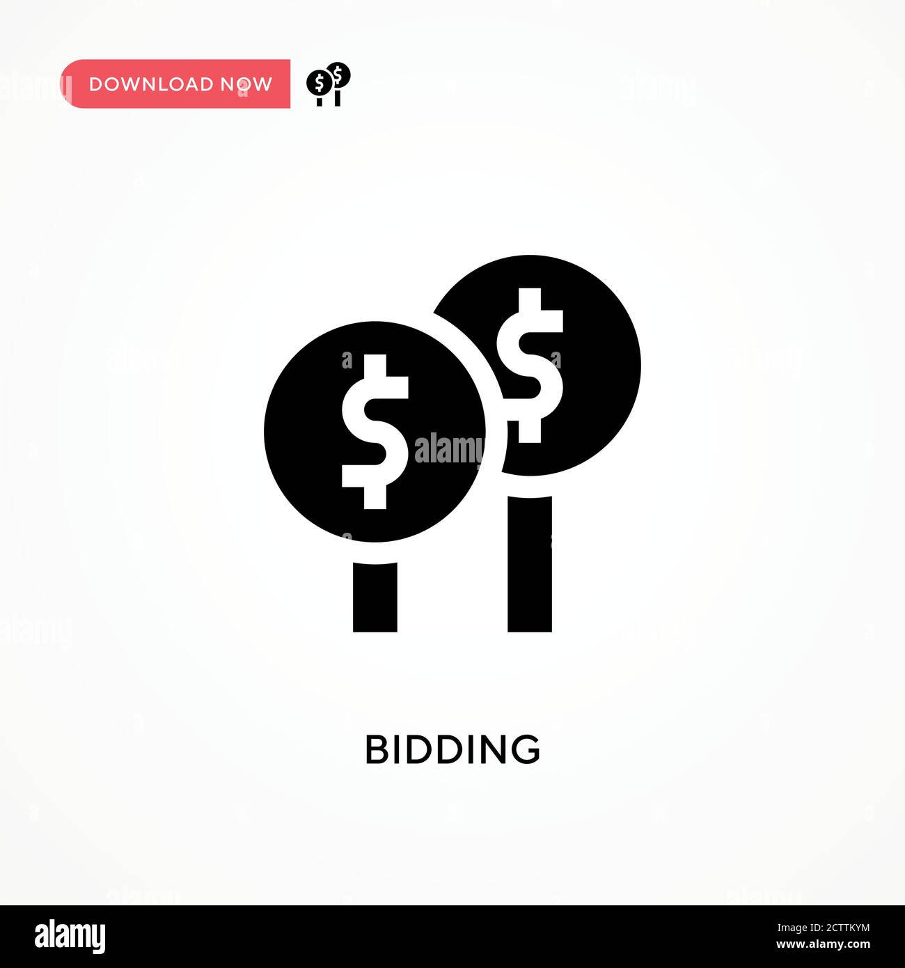 Bidding vector icon. . Modern, simple flat vector illustration for web ...