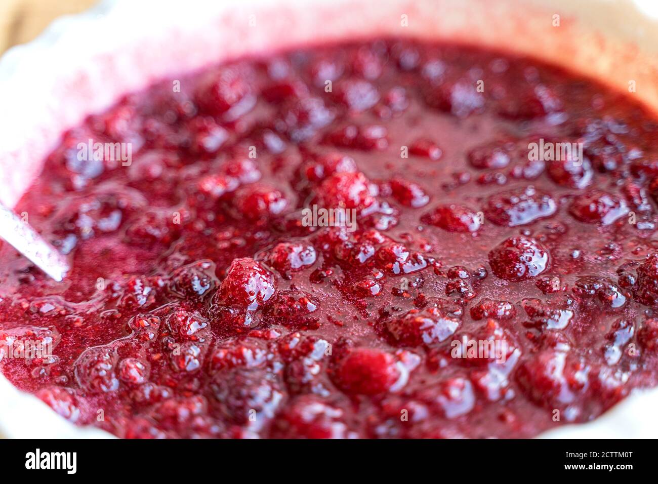 mixed with sugar fresh juicy ripe raspberries should give juice before ...