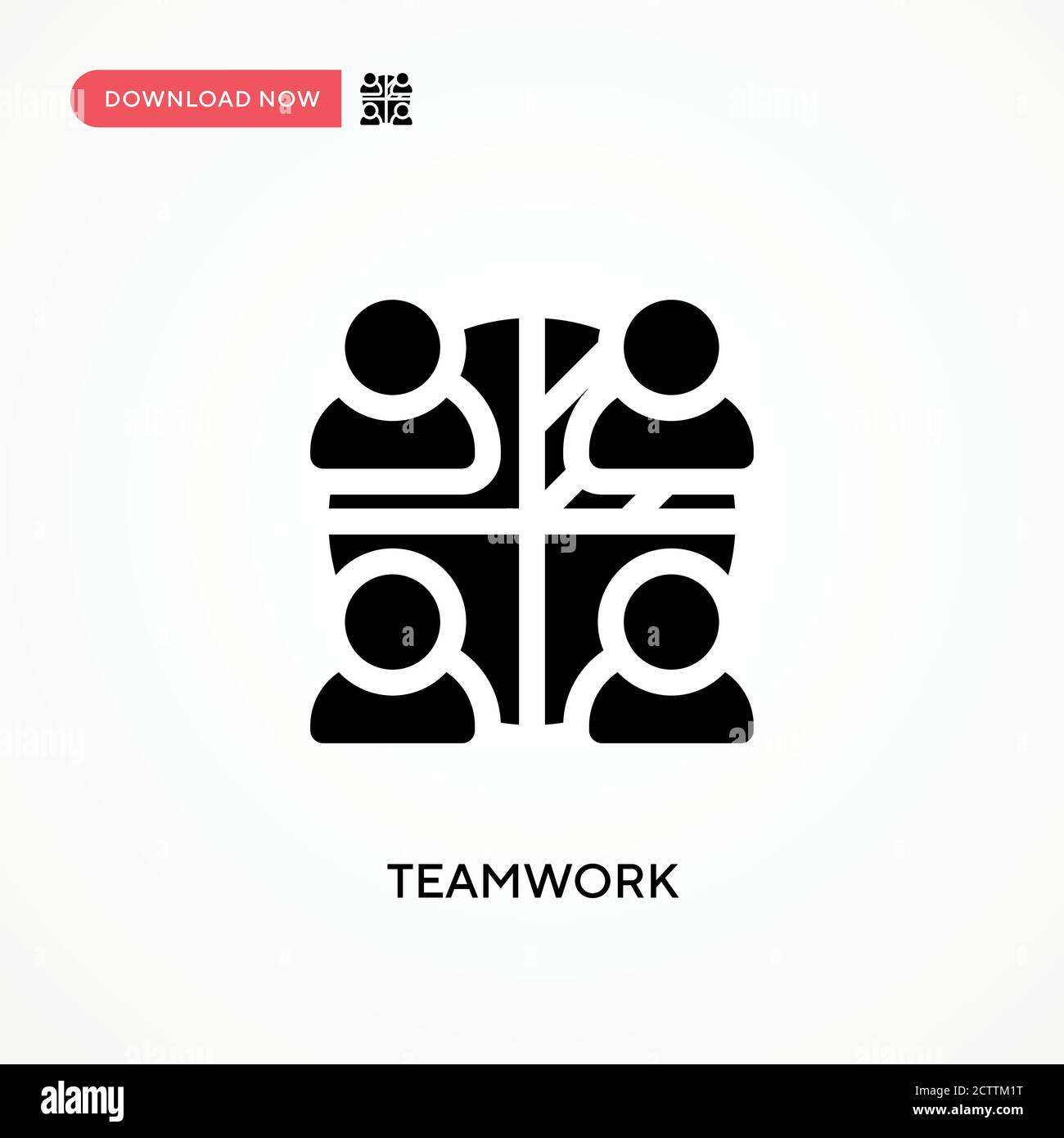 Teamwork vector icon. . Modern, simple flat vector illustration for web ...