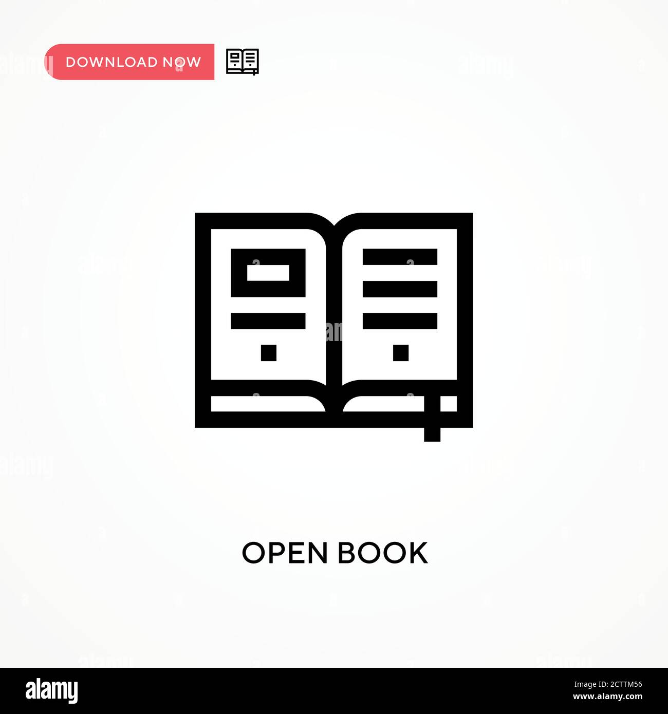Open book vector icon. . Modern, simple flat vector illustration for ...