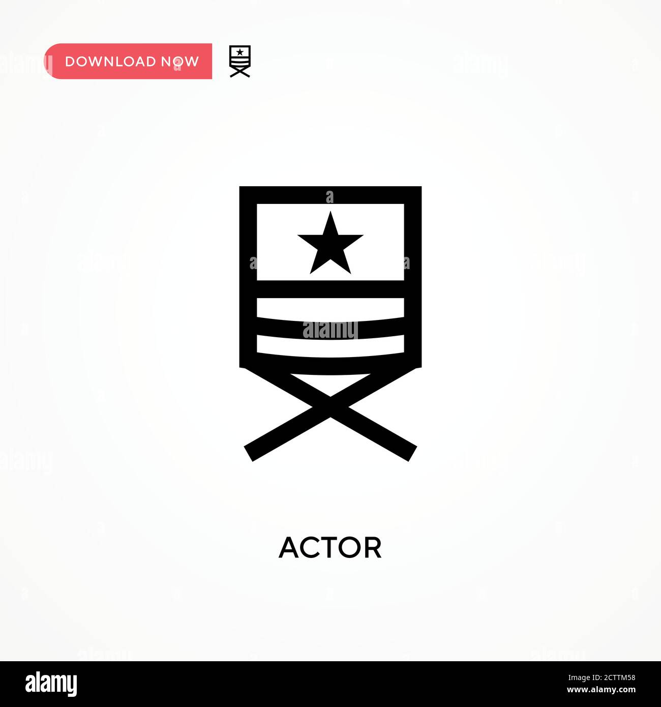 Actor vector icon. . Modern, simple flat vector illustration for web ...