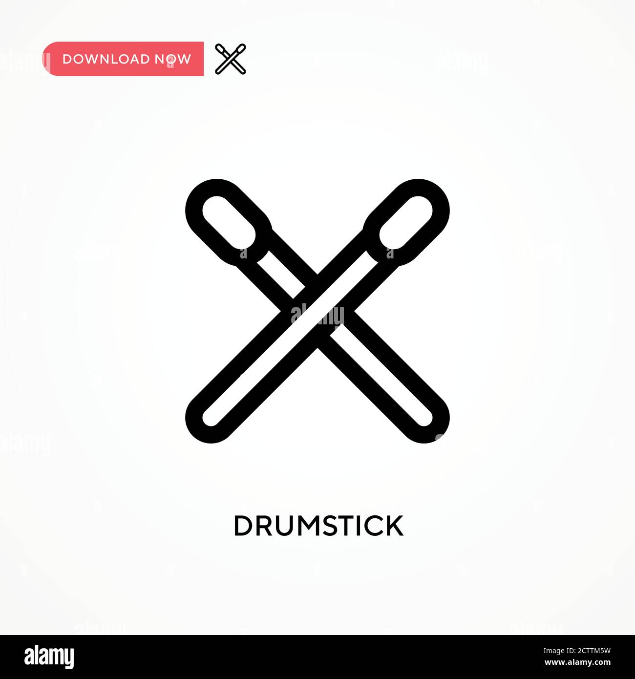 Drumstick vector icon. . Modern, simple flat vector illustration for ...