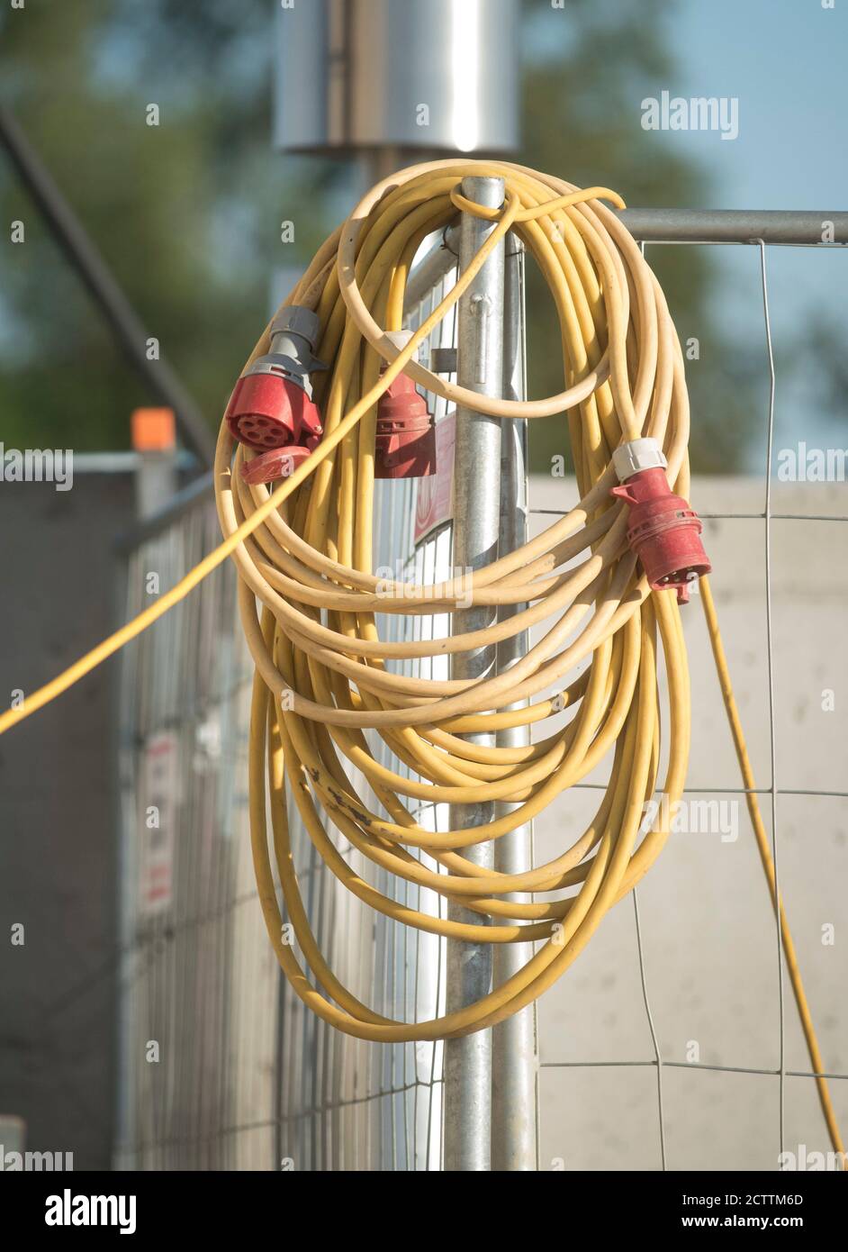 electric cable for plugging devices and machines with power Stock Photo ...