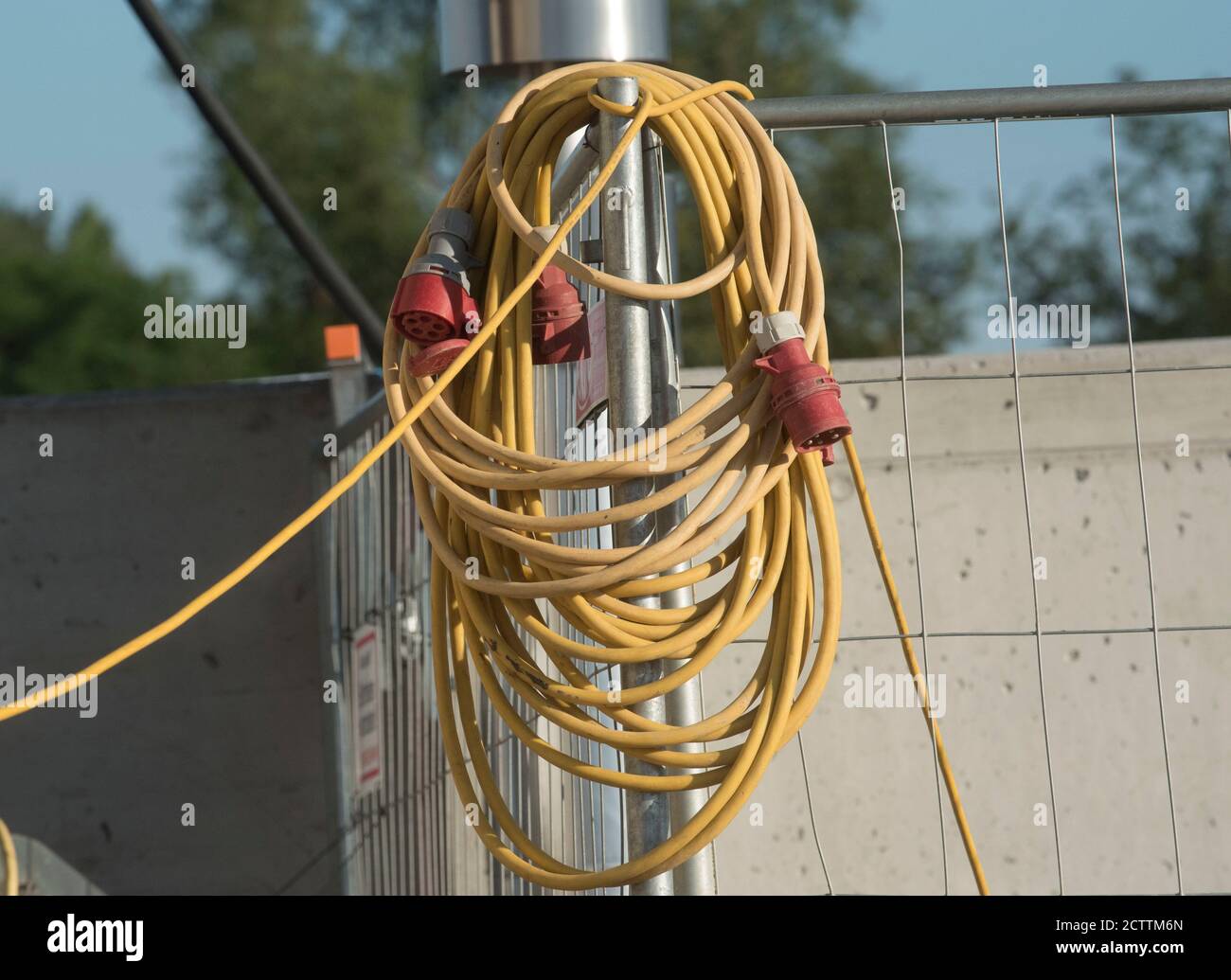 electric cable for plugging devices and machines with power Stock Photo ...