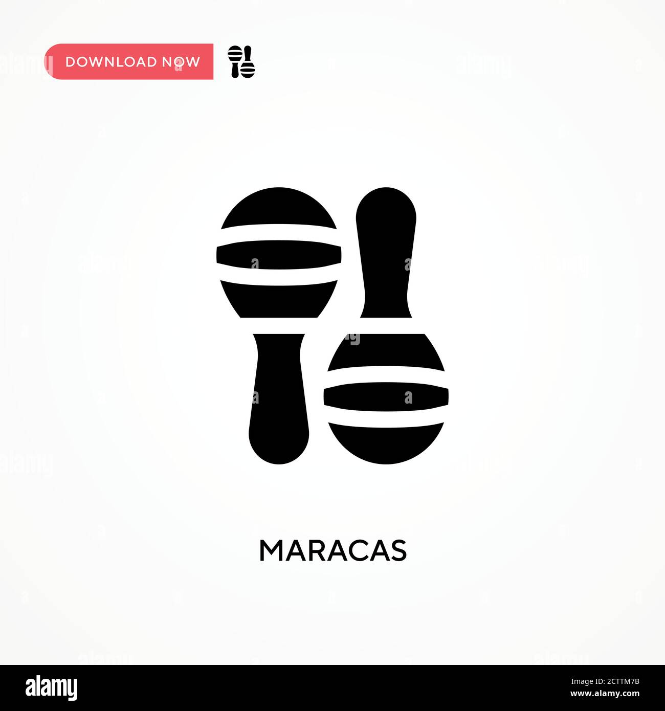 Maracas vector icon. . Modern, simple flat vector illustration for web ...