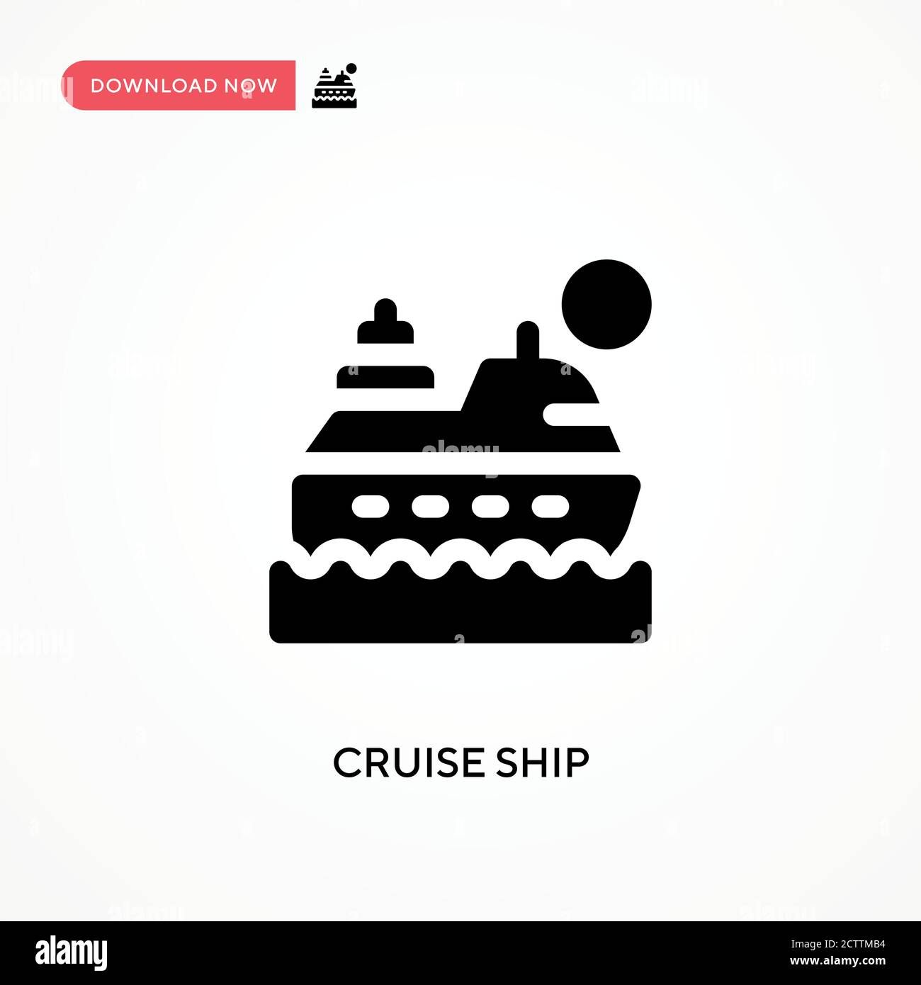 Cruise ship vector icon. . Modern, simple flat vector illustration for ...