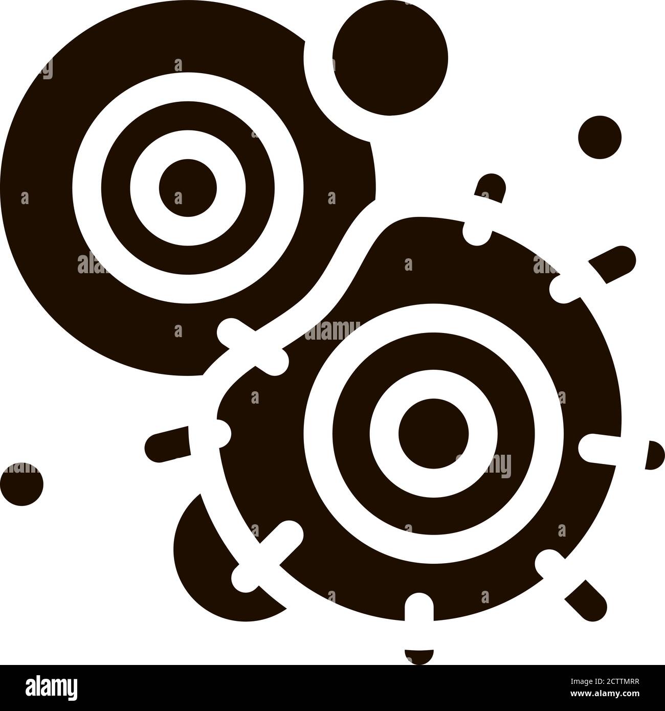 Cancerous Stem Cell Pathogen Element glyph icon Stock Vector Image ...