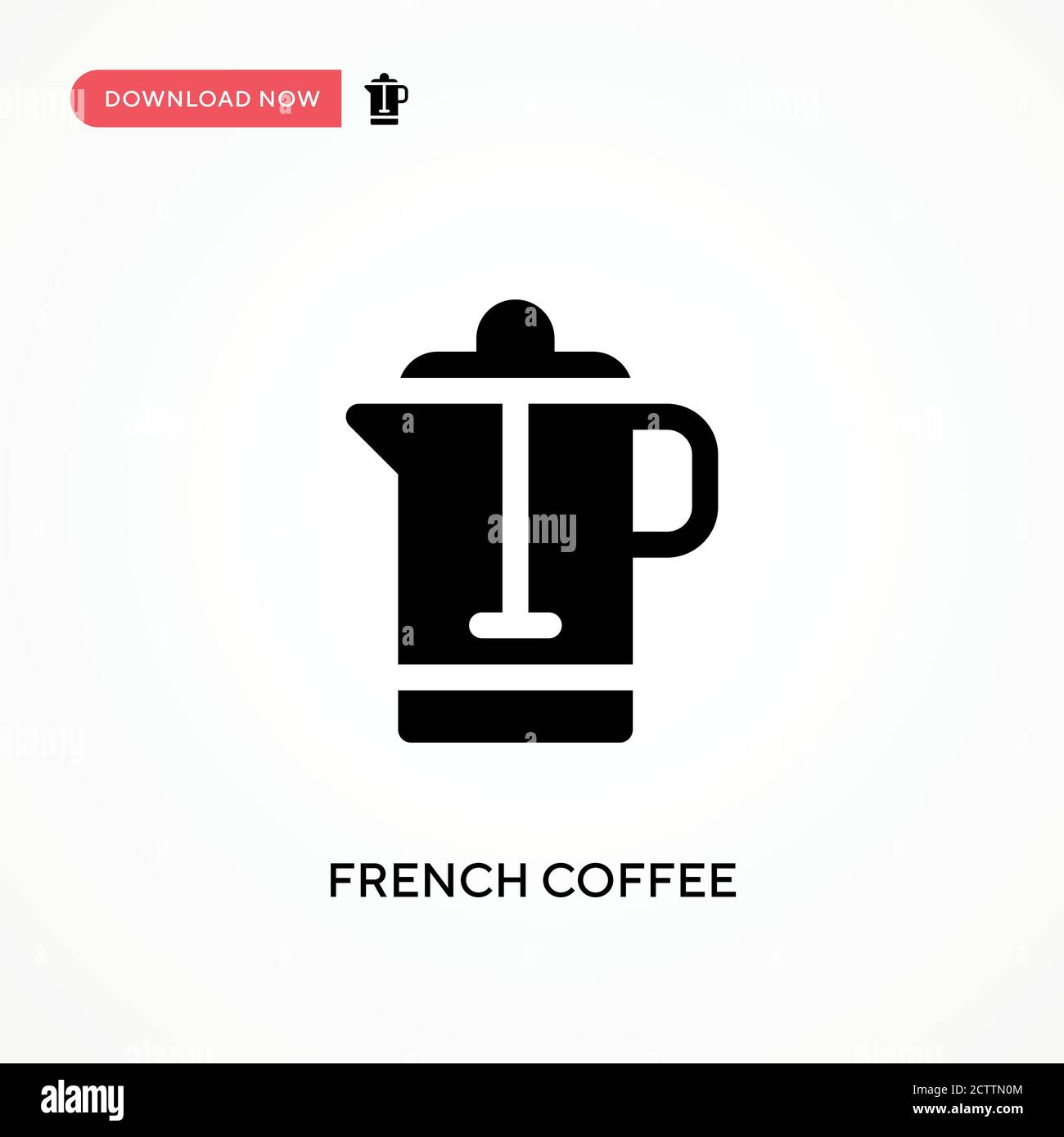 French coffee vector icon. . Modern, simple flat vector illustration ...