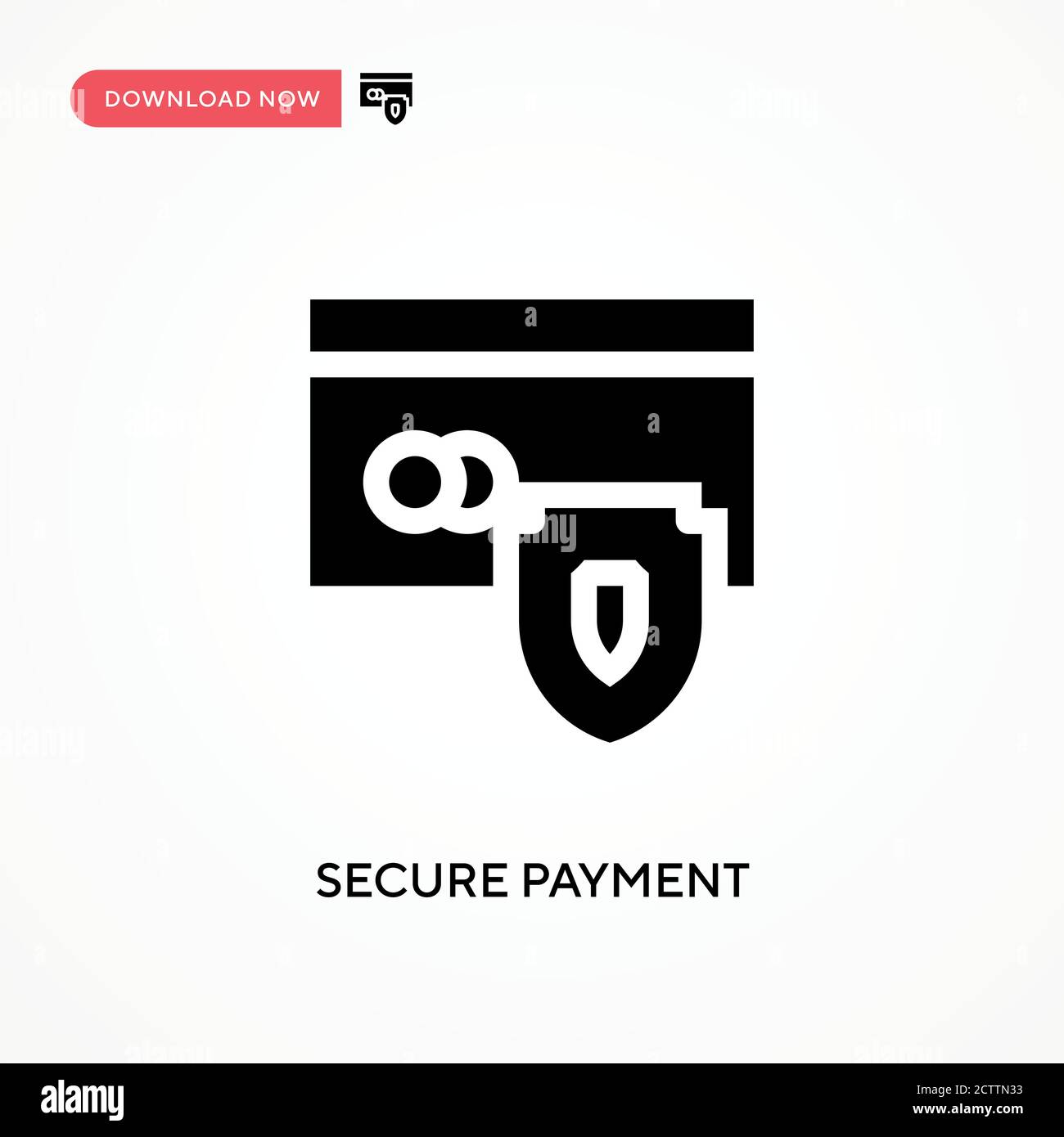Secure payment vector icon. . Modern, simple flat vector illustration ...