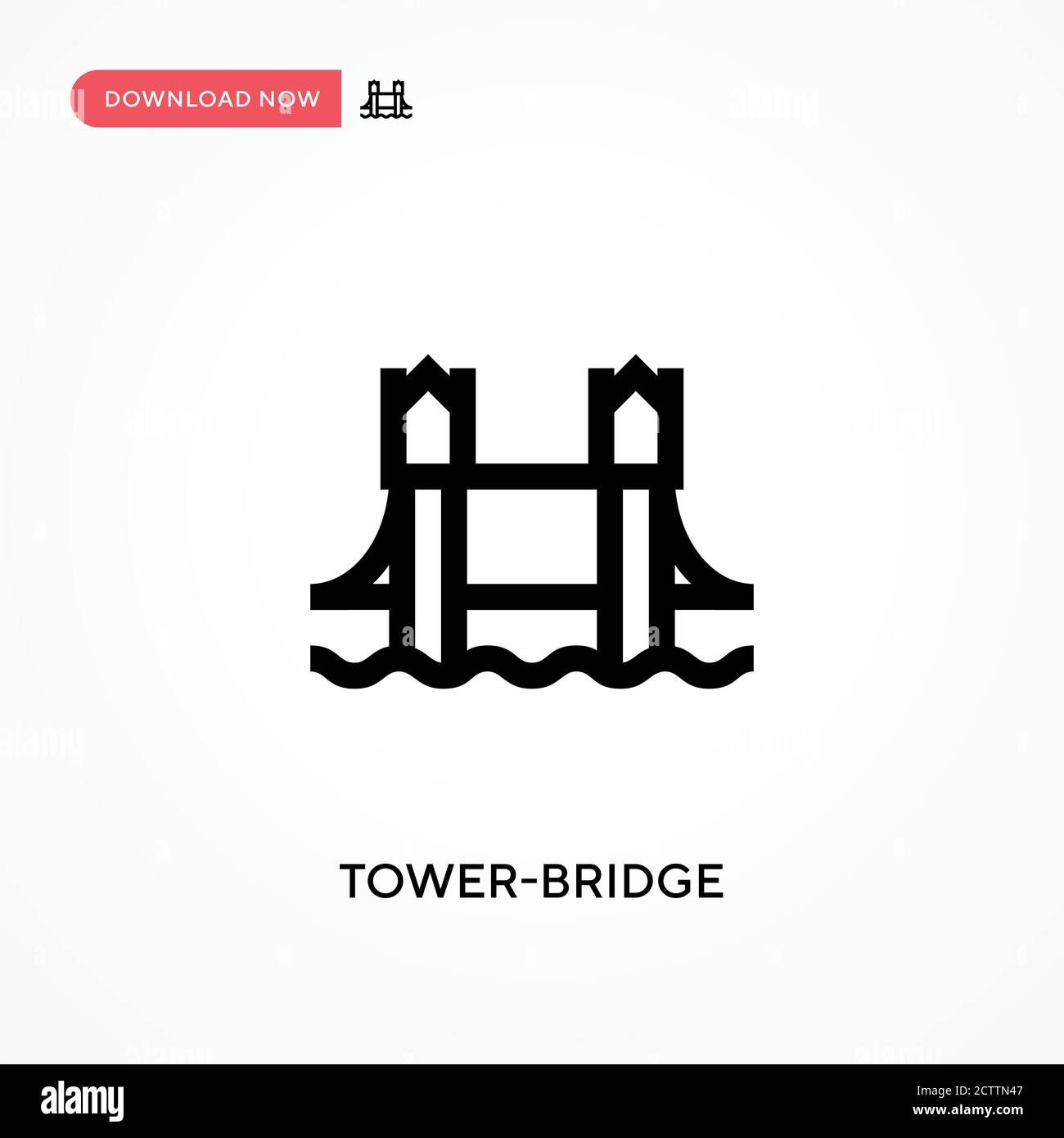 Tower-bridge vector icon. . Modern, simple flat vector illustration for ...