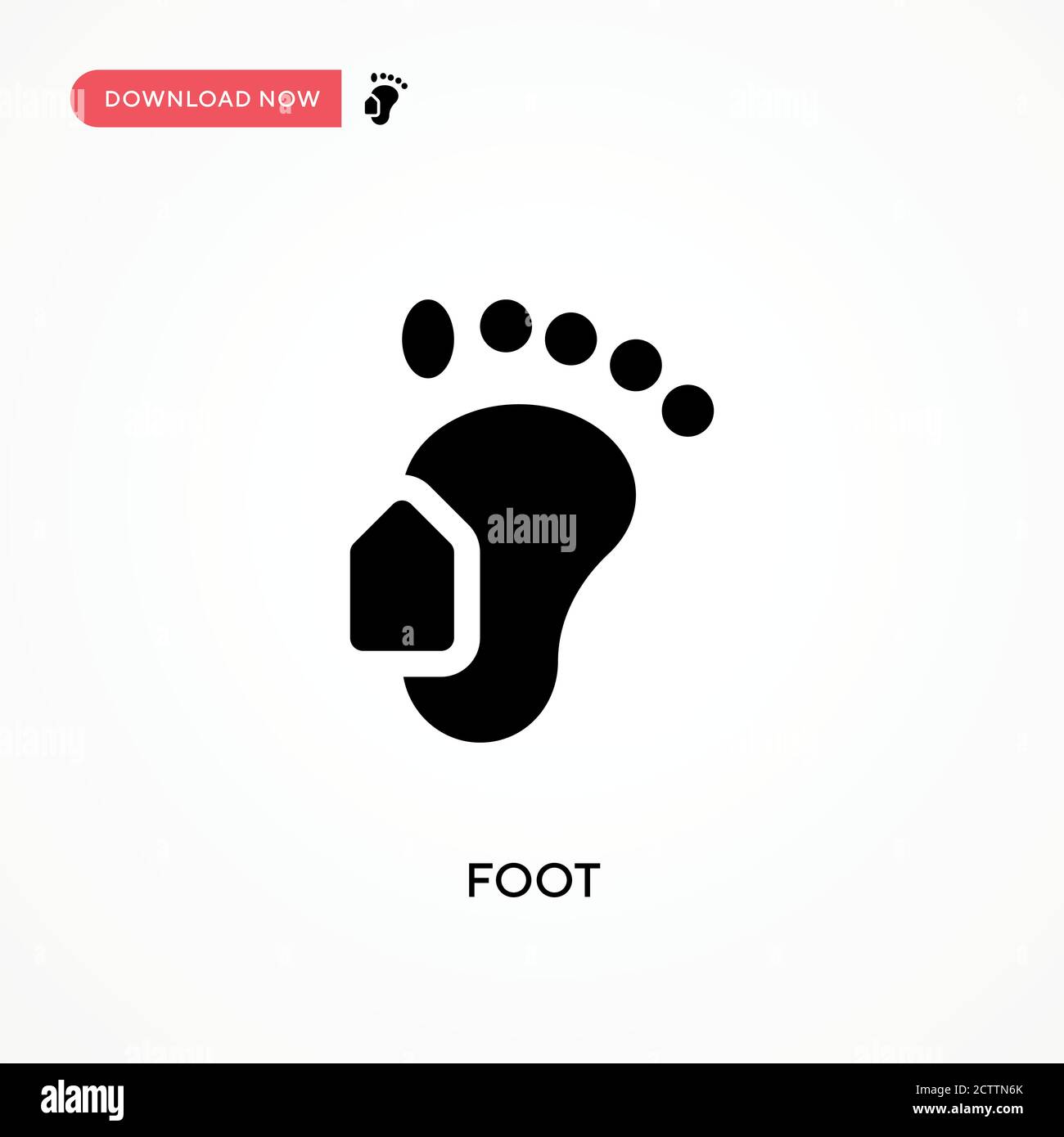 Foot vector icon. . Modern, simple flat vector illustration for web ...